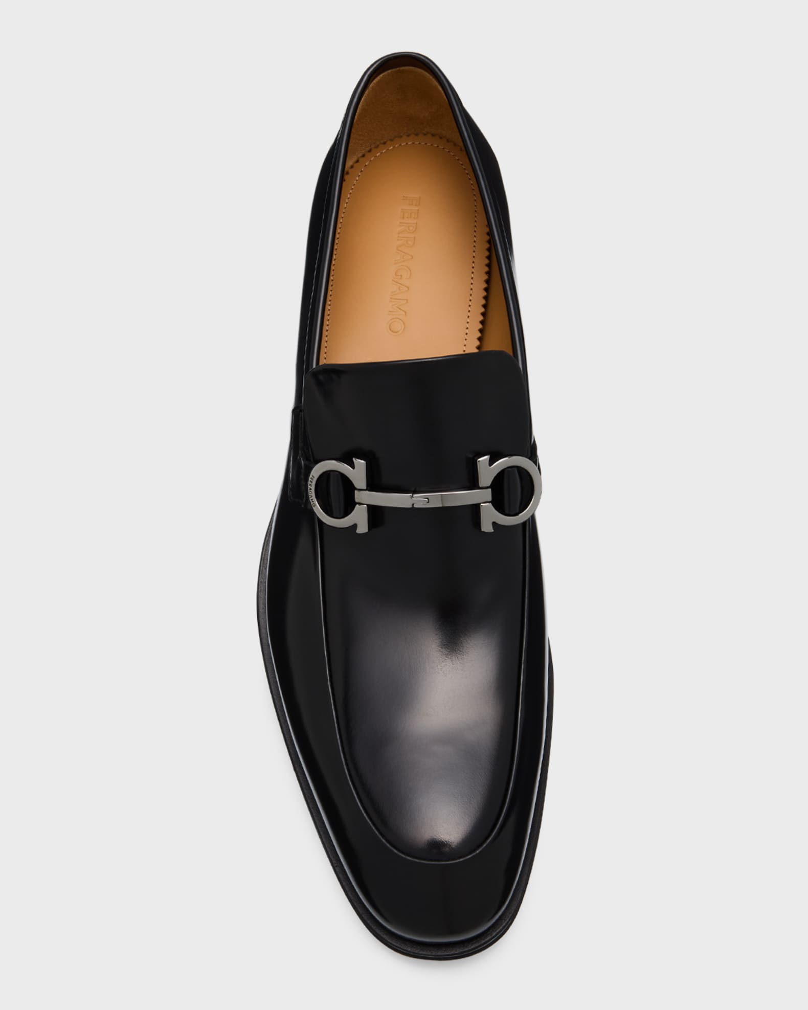 Ferragamo Men's Finley Leather Bit-Strap Loafers | Neiman Marcus