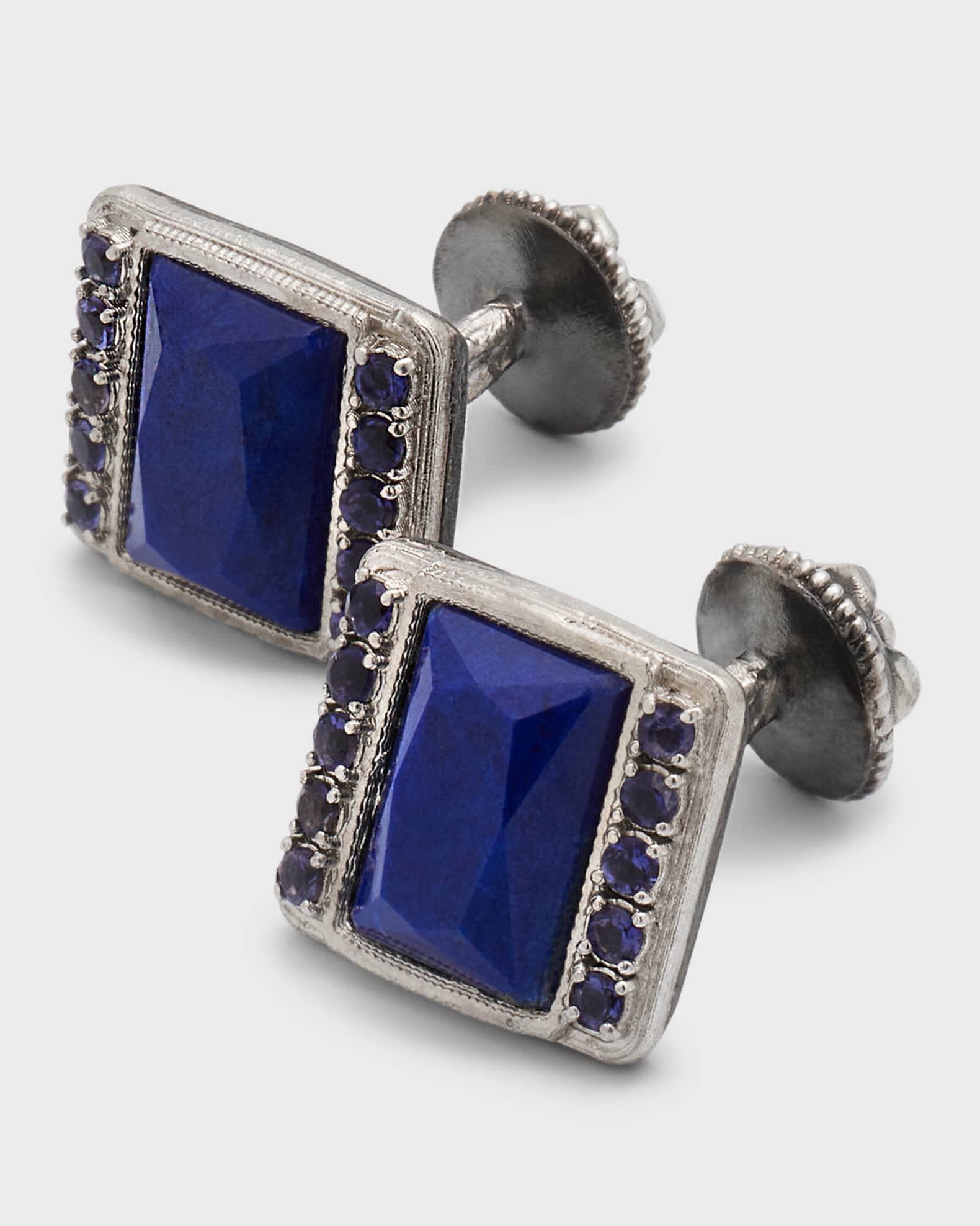Armenta Men's Lapis Cufflinks with Iolite | Neiman Marcus