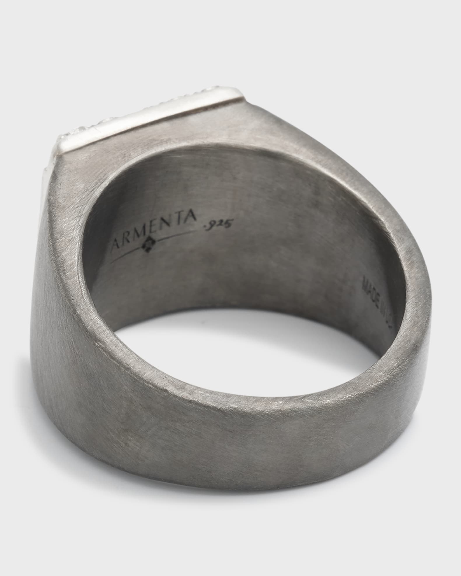 Armenta Men's Lapis Signet Ring with Iolite | Neiman Marcus