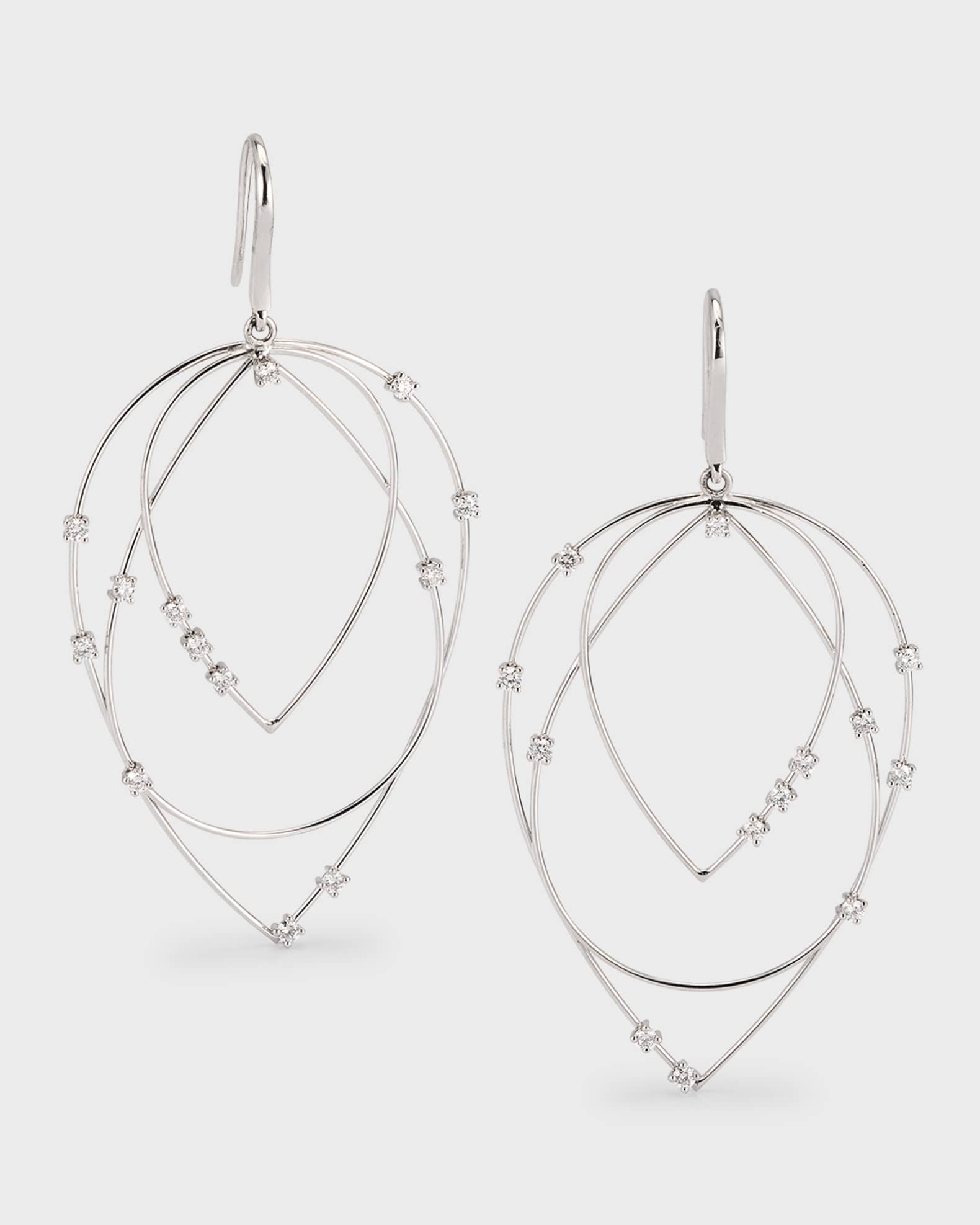 LANA 3-Tier Drop Hoop Earrings with Diamonds | Neiman Marcus