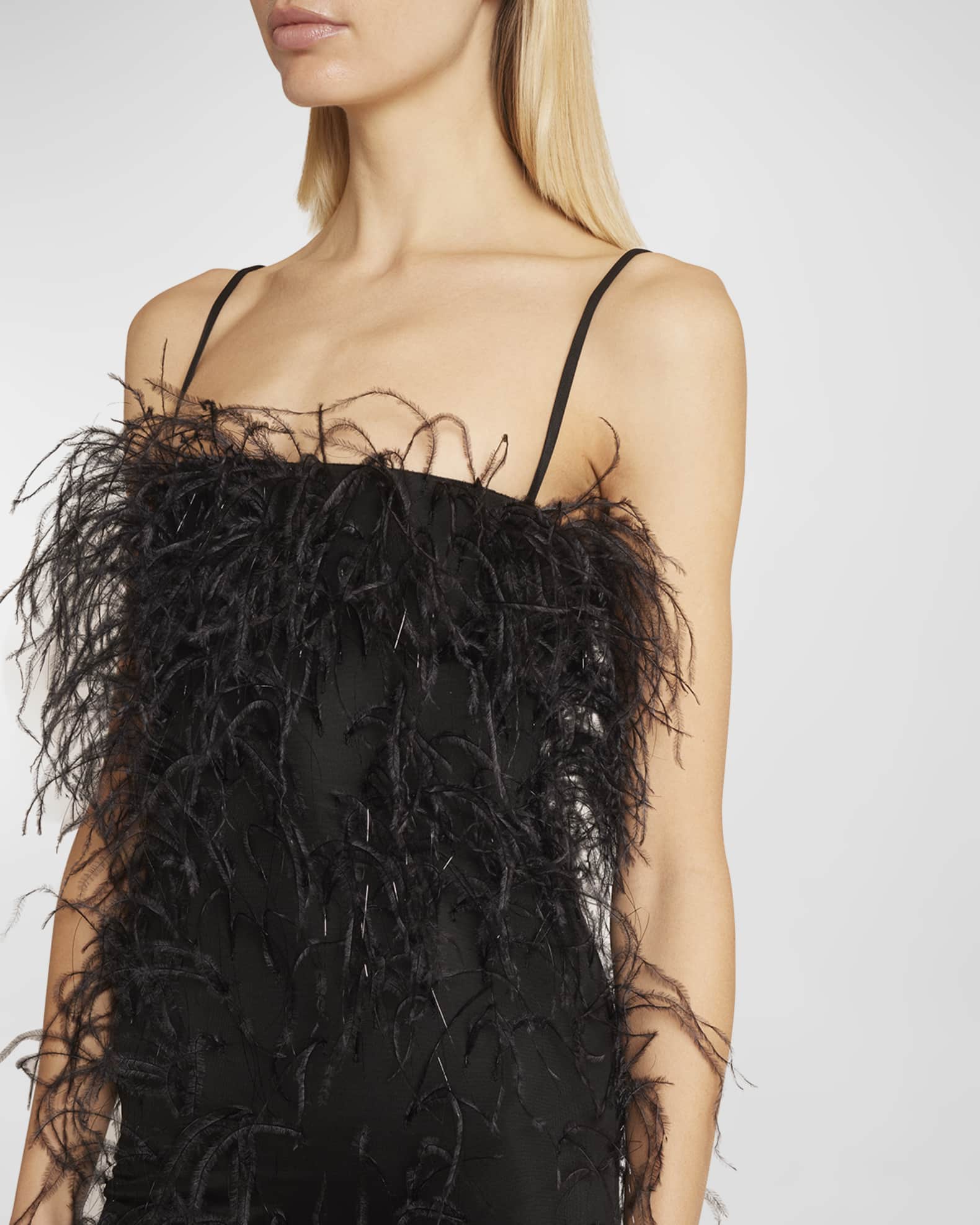 Givenchy Embroidered Feather Column Gown | Neiman Marcus