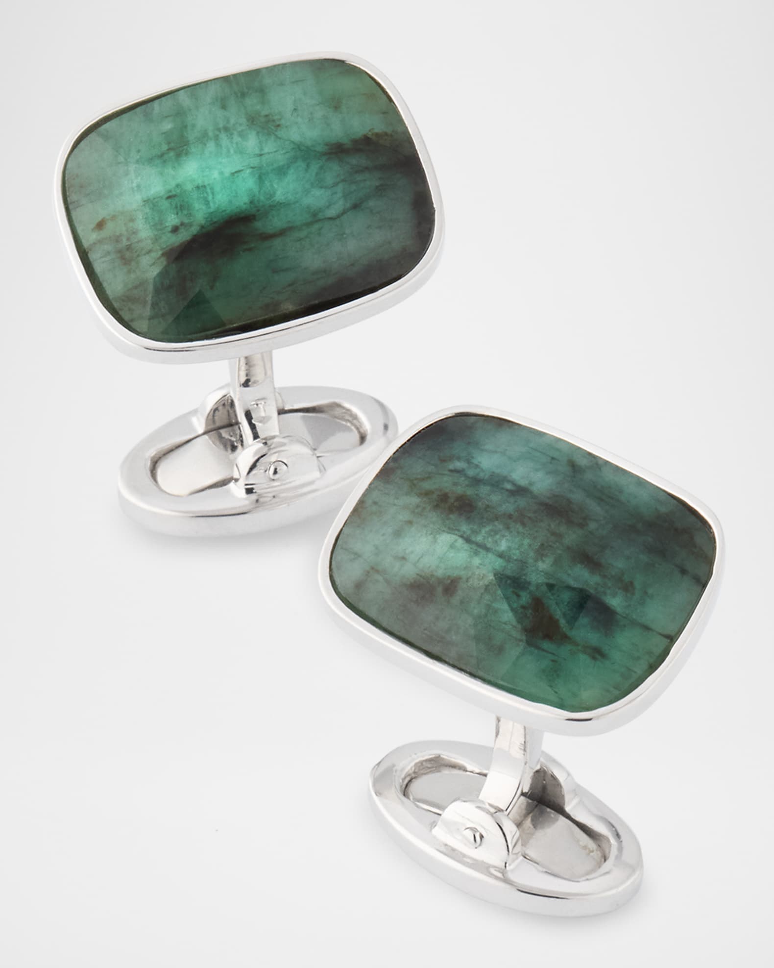 Jan Leslie Men's Square Emerald Cufflinks | Neiman Marcus