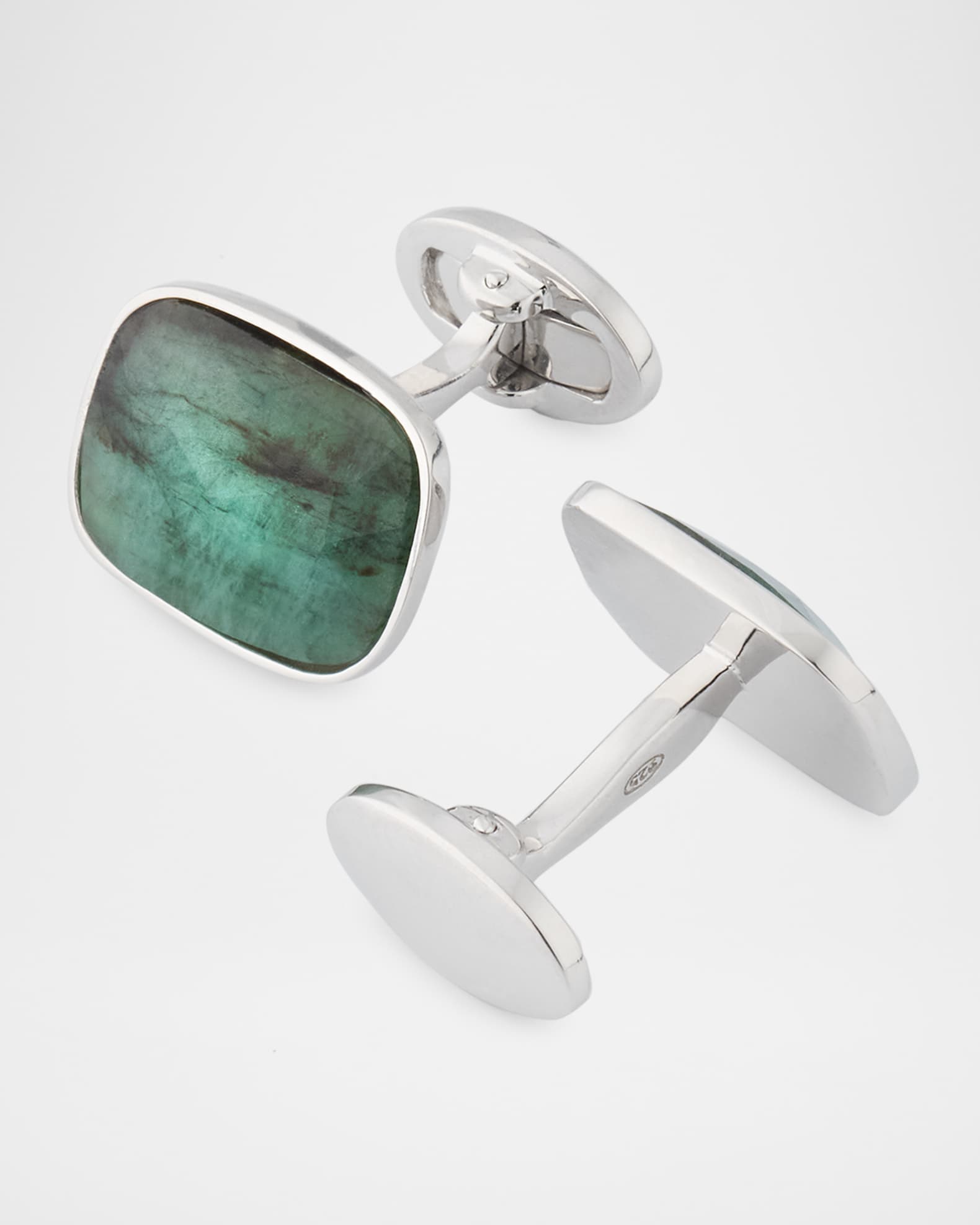 Jan Leslie Men's Square Emerald Cufflinks | Neiman Marcus