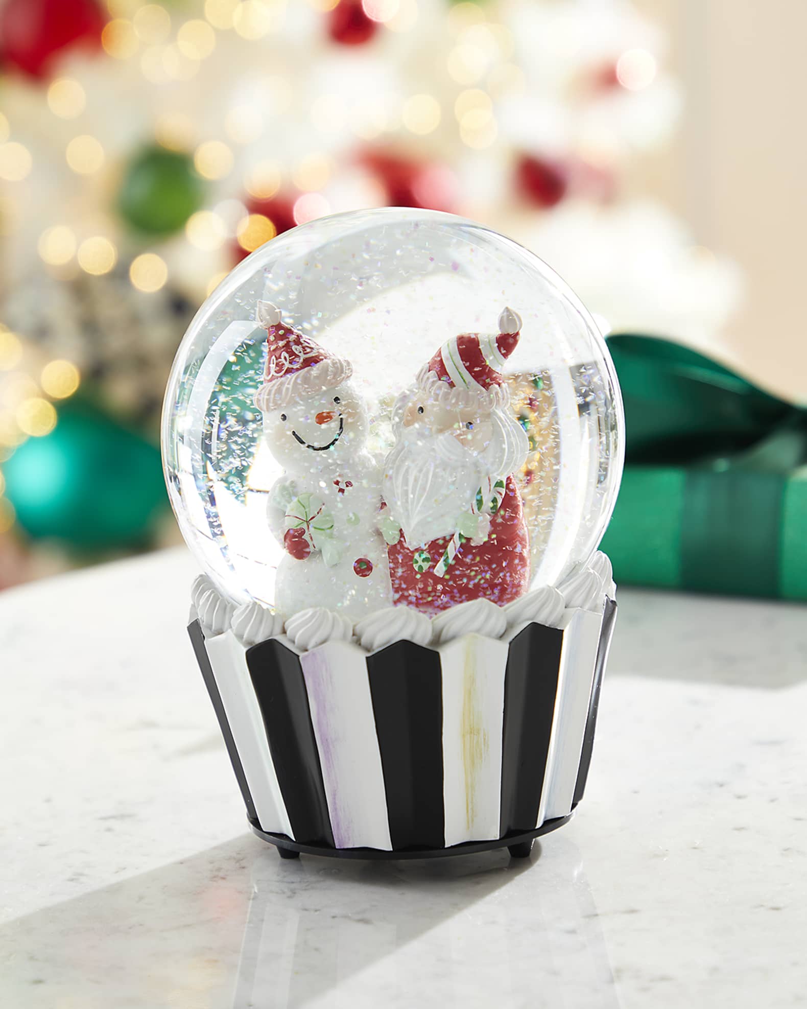 MacKenzie-Childs Holiday Sweets Christmas Snow Globe | Neiman Marcus