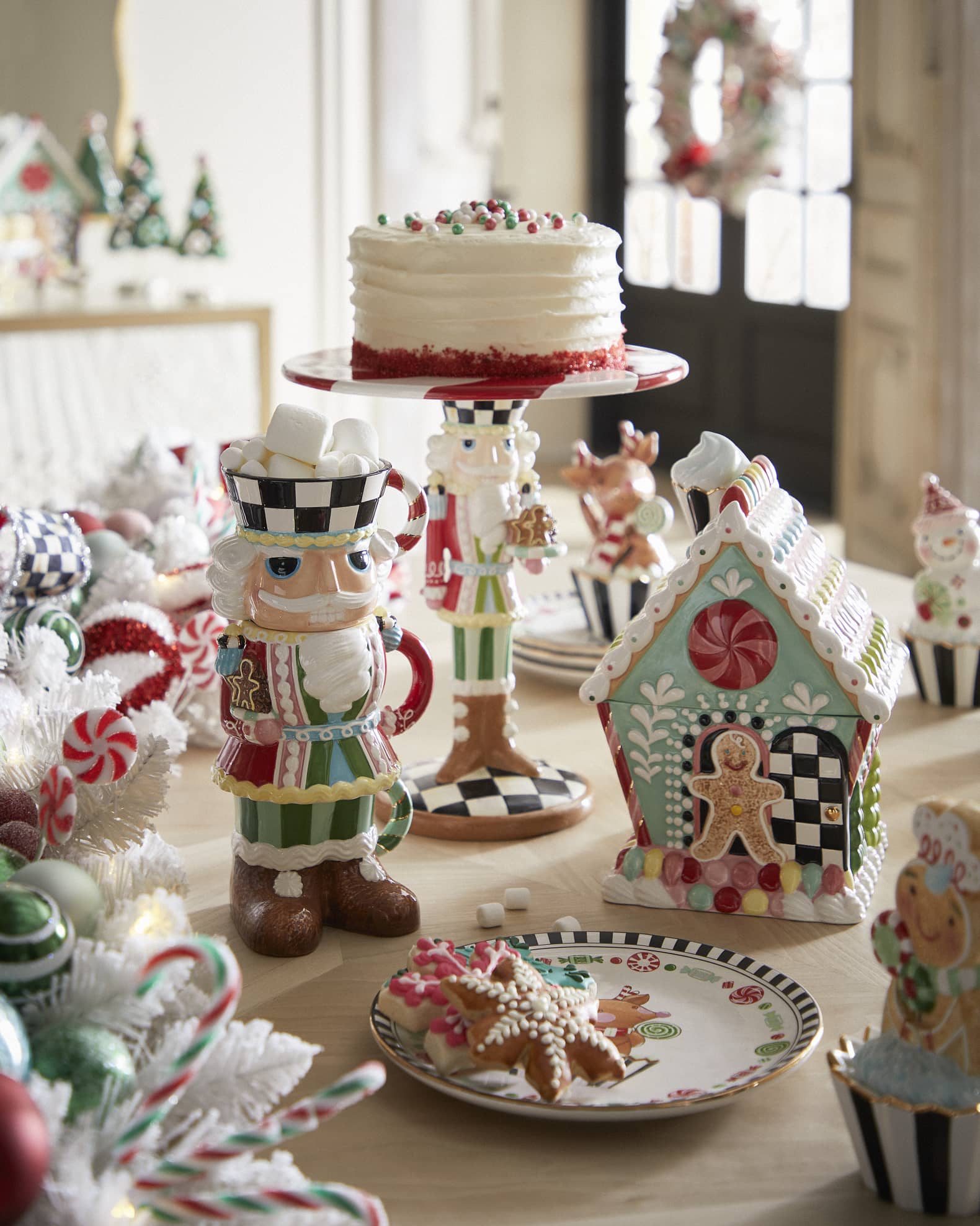 MacKenzie-Childs Holiday Sweets Santa Cupcake Box | Neiman Marcus