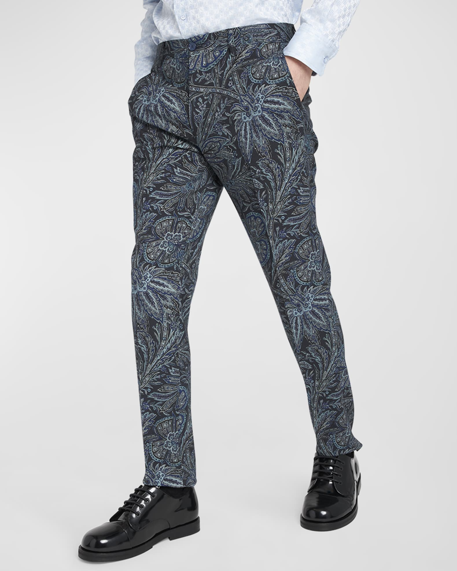 Etro Men's Paisley Wool Pants | Neiman Marcus