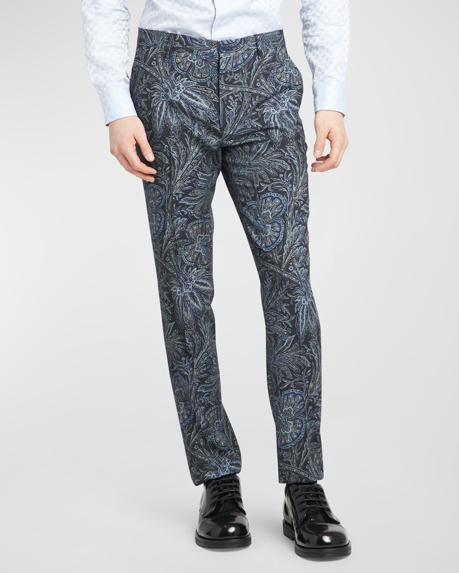 Etro Men's Paisley Wool Pants | Neiman Marcus