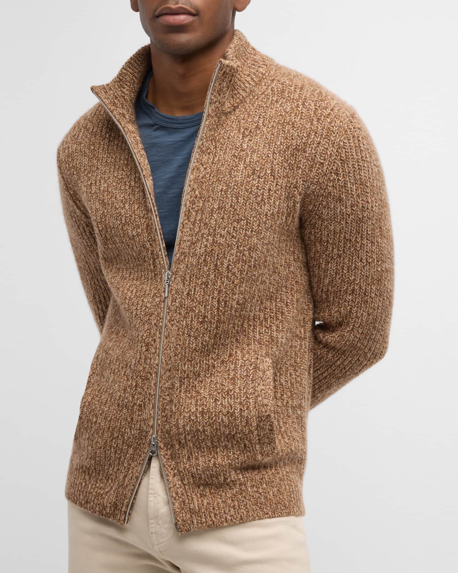 Neiman Marcus Men's Cashmere Knit Full-Zip Sweater | Neiman Marcus