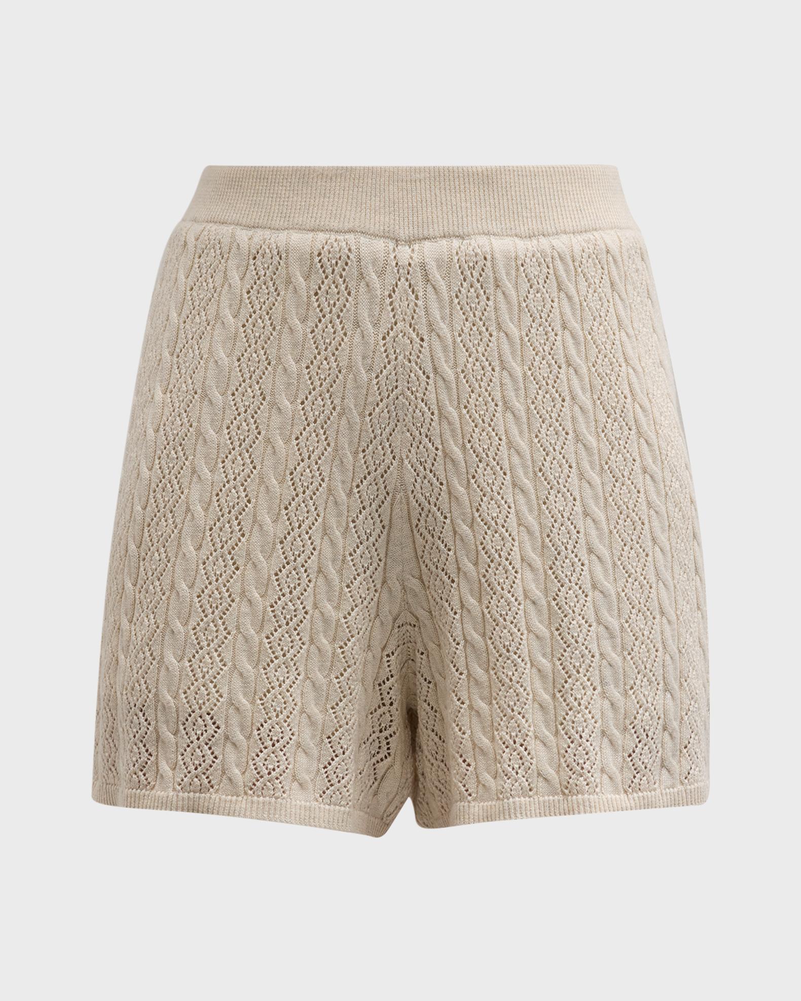 Splendid Cosette Cable-Stripe Cotton Crochet Shorts | Neiman Marcus