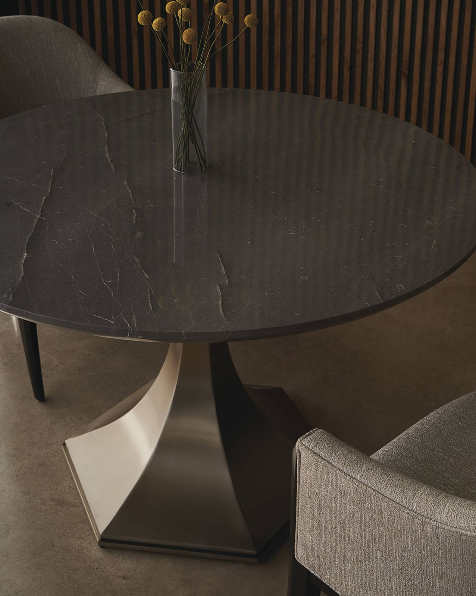 Caracole Top Brass Dining Table - 48" | Neiman Marcus