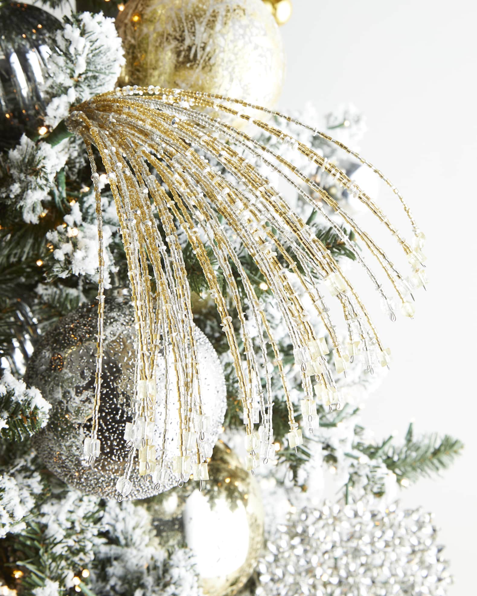 Neiman Marcus Large Silver & Gold Christmas Spray | Neiman Marcus