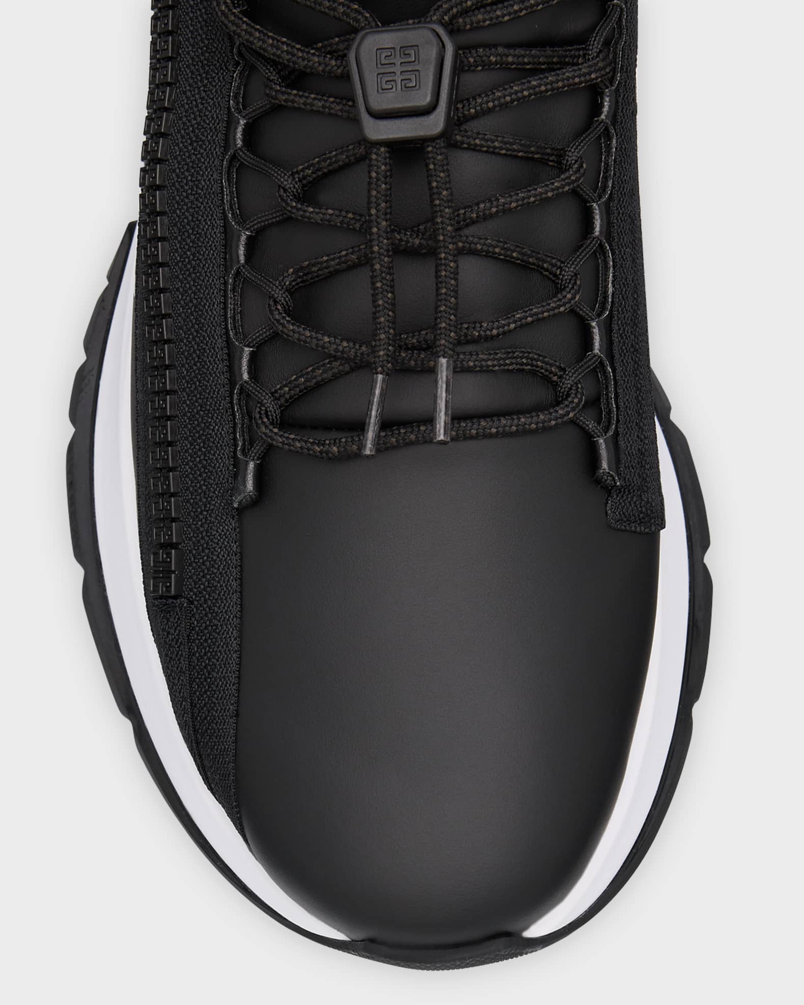 Givenchy Men's Spectre Leather Side-Zip Runner Sneakers | Neiman Marcus