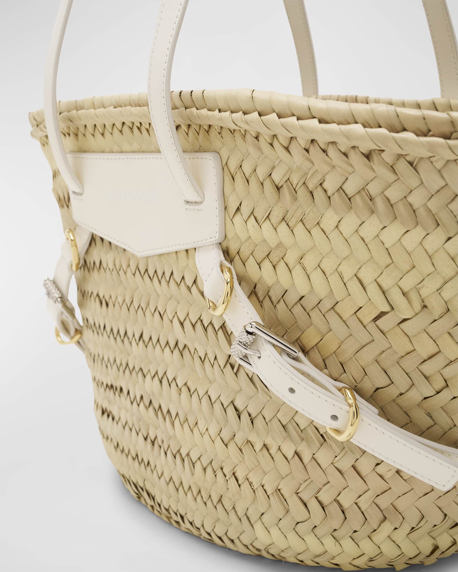 Givenchy Small Plage Voyou Raffia Basket Tote Bag | Neiman Marcus
