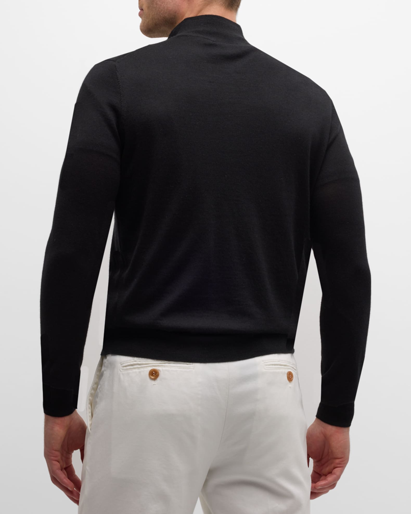 Neiman Marcus Men's Cashmere-Silk Quarter-Zip Sweater | Neiman Marcus