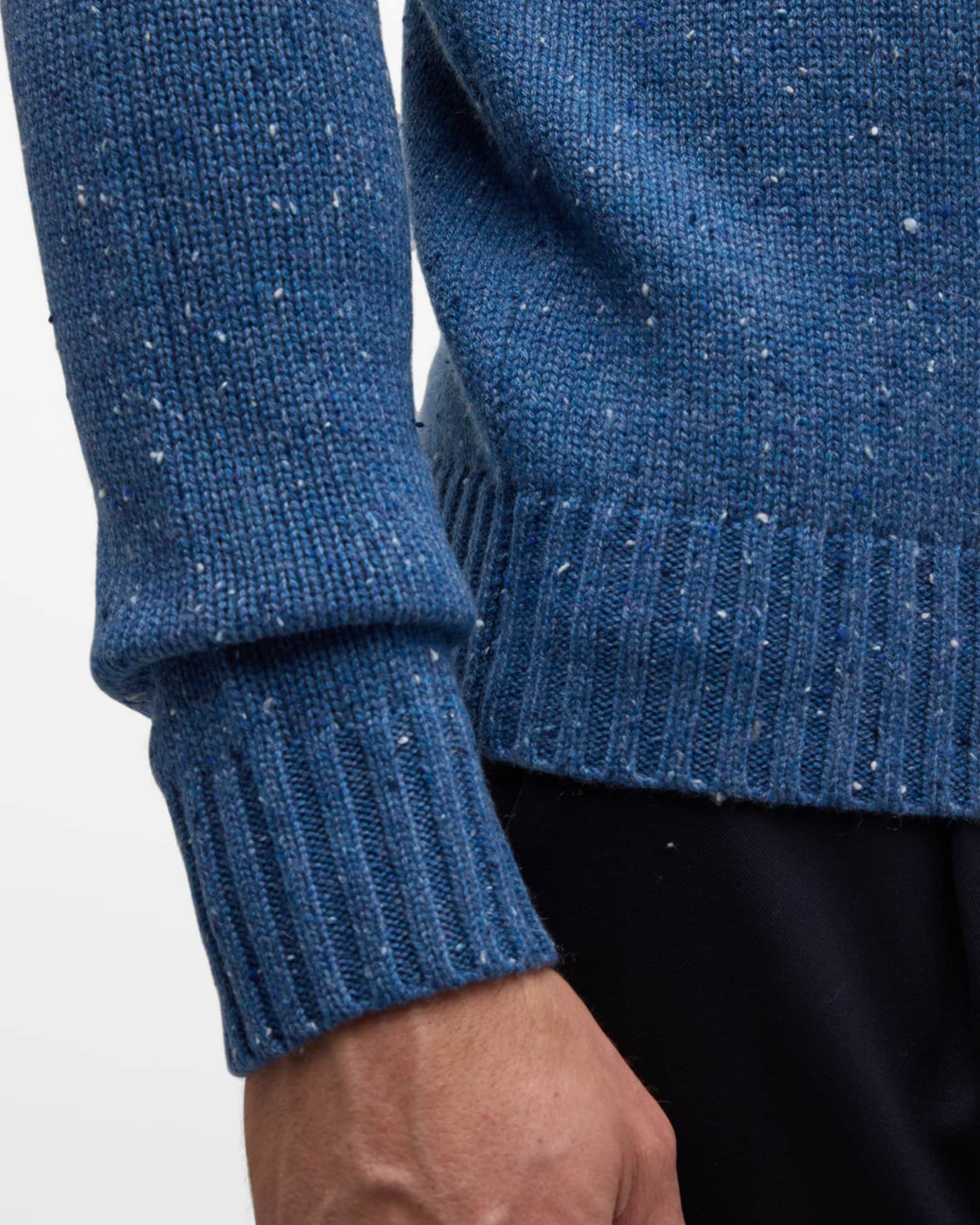 Neiman Marcus Men's Cashmere Donegal Quarter-Zip Sweater | Neiman Marcus