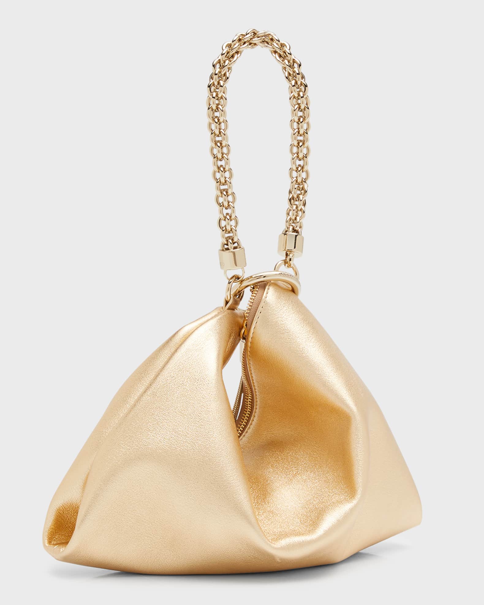 Jimmy Choo Callie Metallic Chain Top-Handle Bag | Neiman Marcus