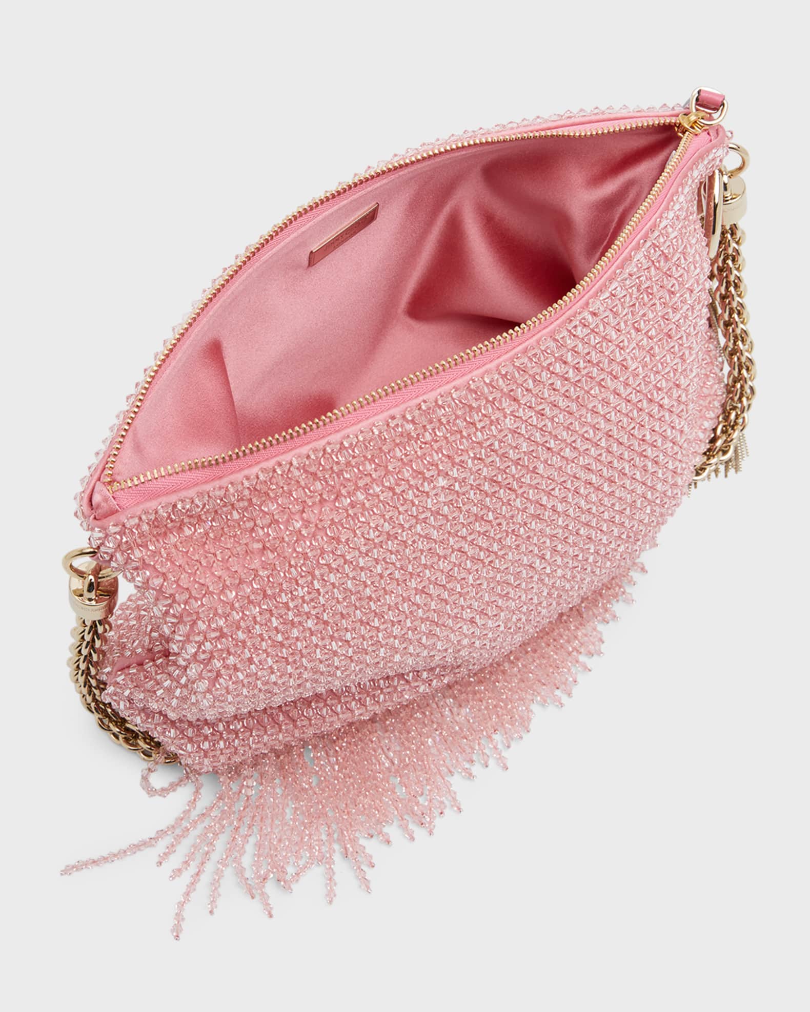 Jimmy Choo Callie Beaded Embellished Chain Shoulder Bag | Neiman Marcus