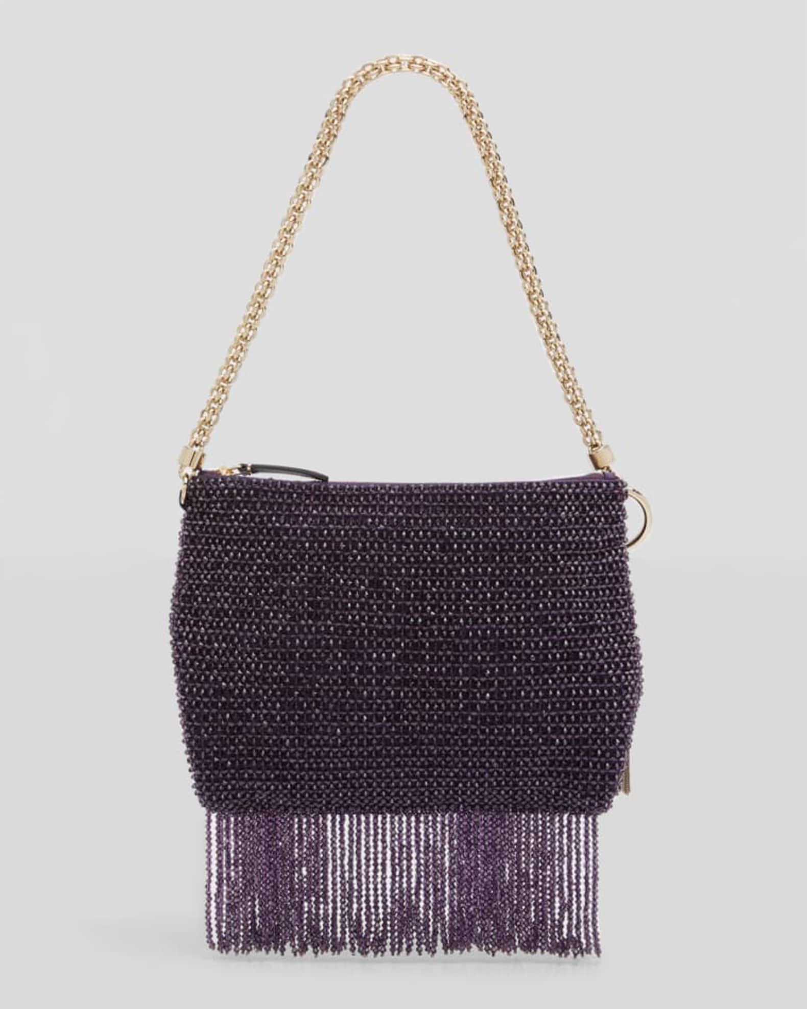 Jimmy Choo Callie Beaded Embellished Chain Shoulder Bag | Neiman Marcus