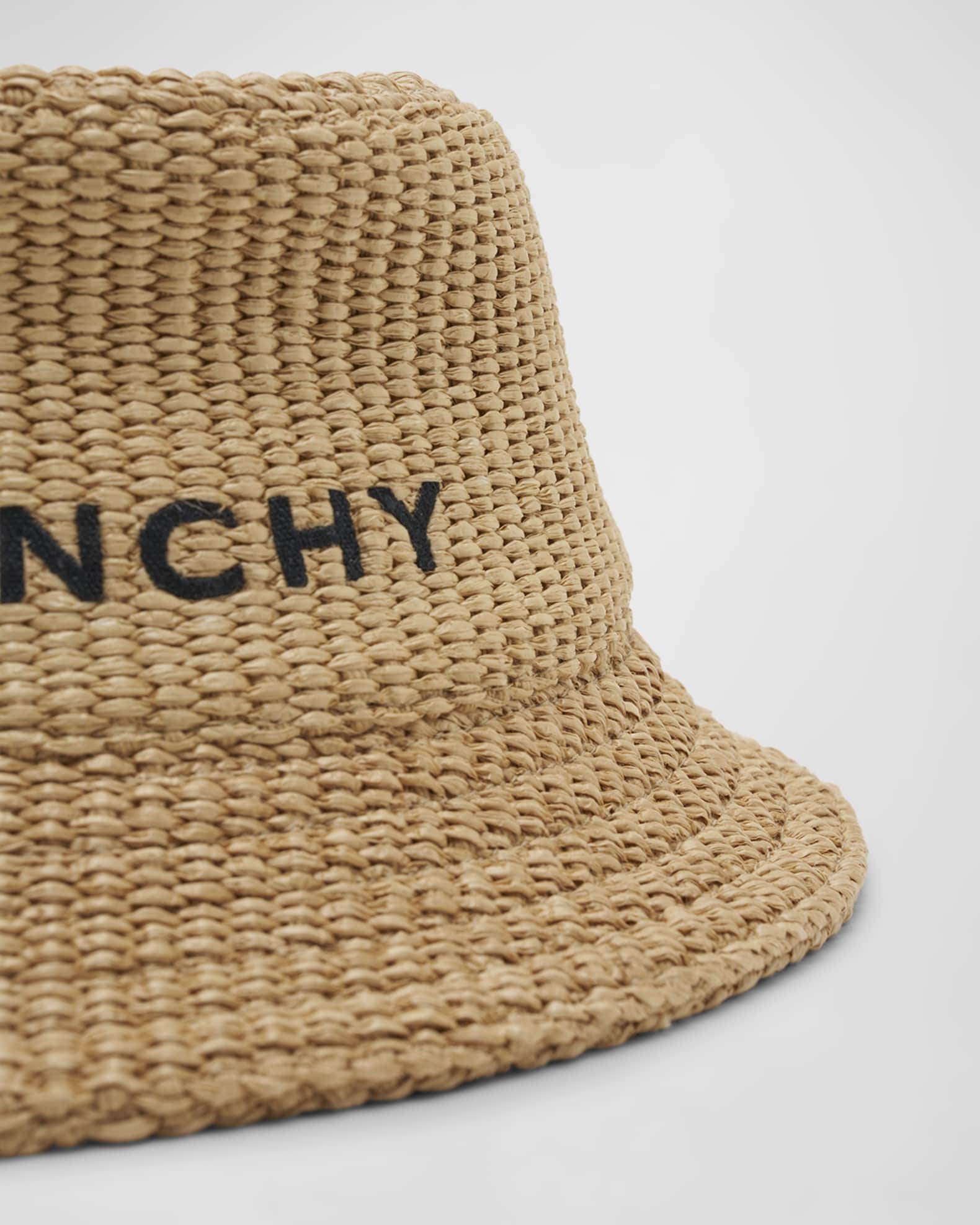 Givenchy Woven Raffia Bucket Hat | Neiman Marcus