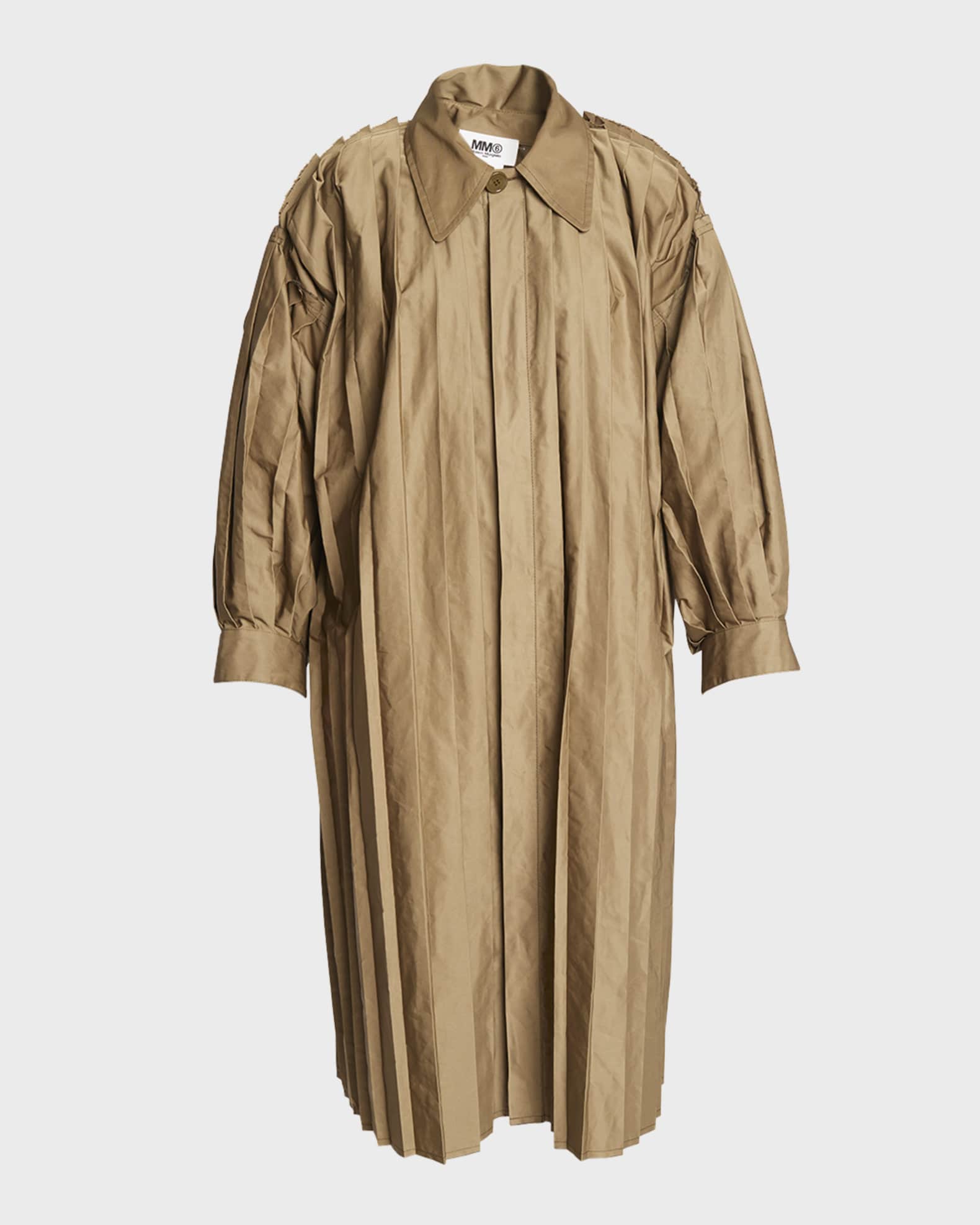 MM6 Maison Margiela Oversized Pleated Trench Coat | Neiman Marcus