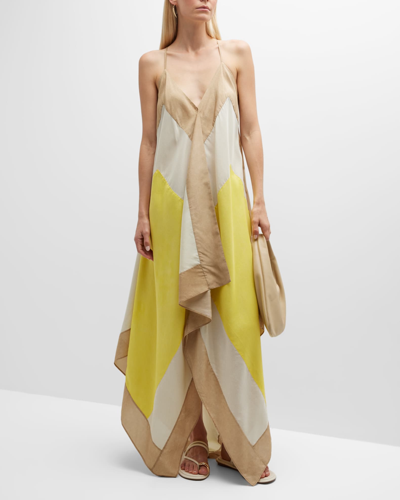 Joseph Devonshire Colorblock Handkerchief Maxi Dress | Neiman Marcus