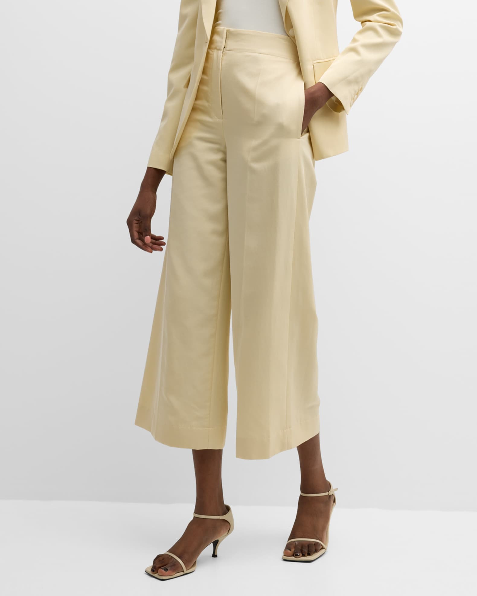 Joseph Thurlow High-Rise Wide-Leg Trousers | Neiman Marcus