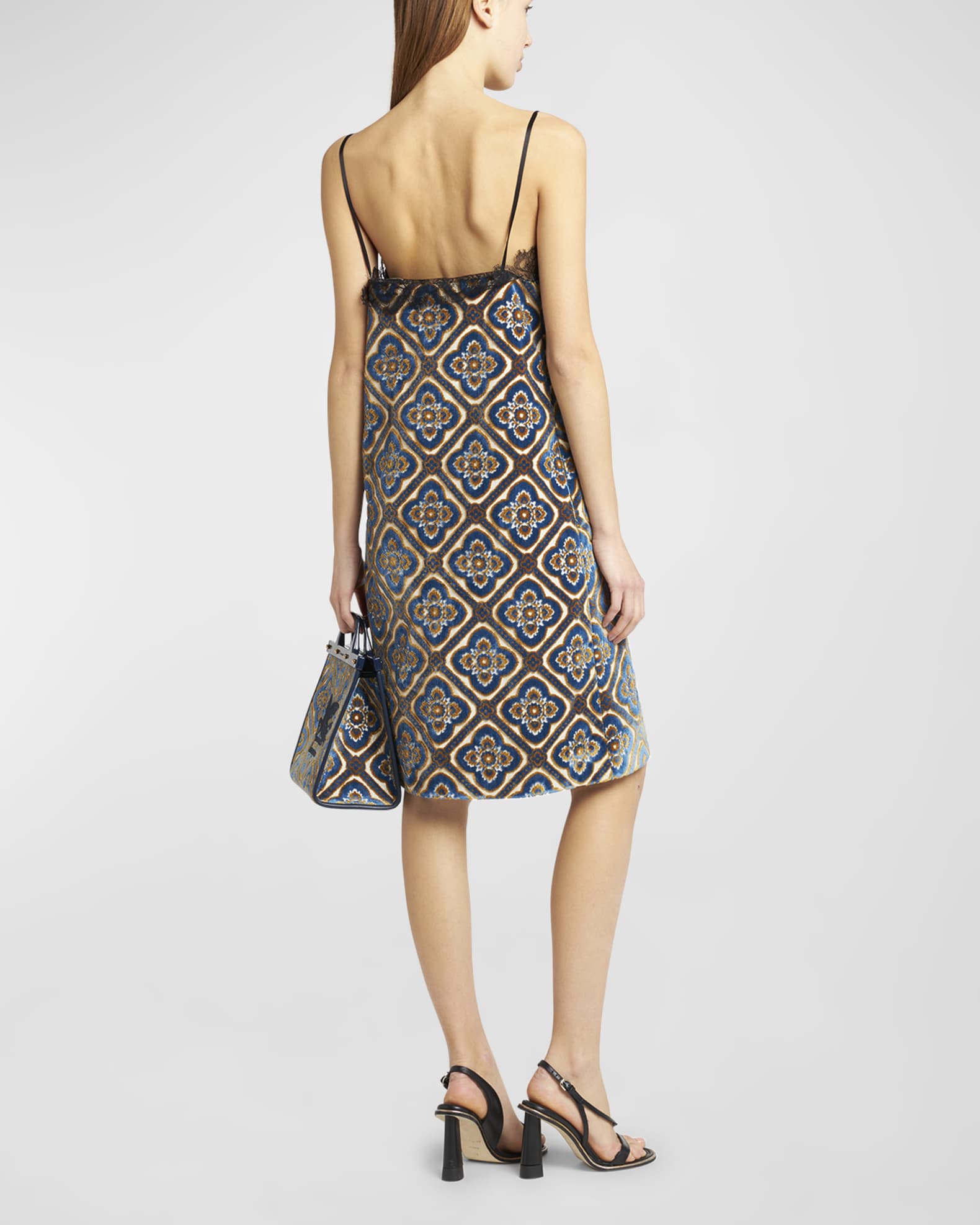 Etro Medallion Lace Mini Tank Dress Neiman Marcus