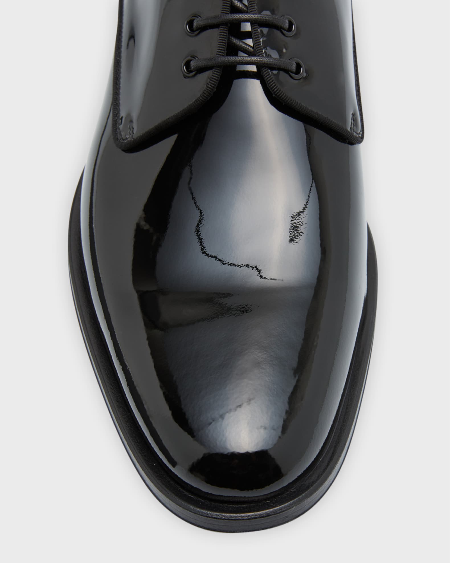 Dolce&Gabbana Men's Patent Leather Derby Shoes | Neiman Marcus