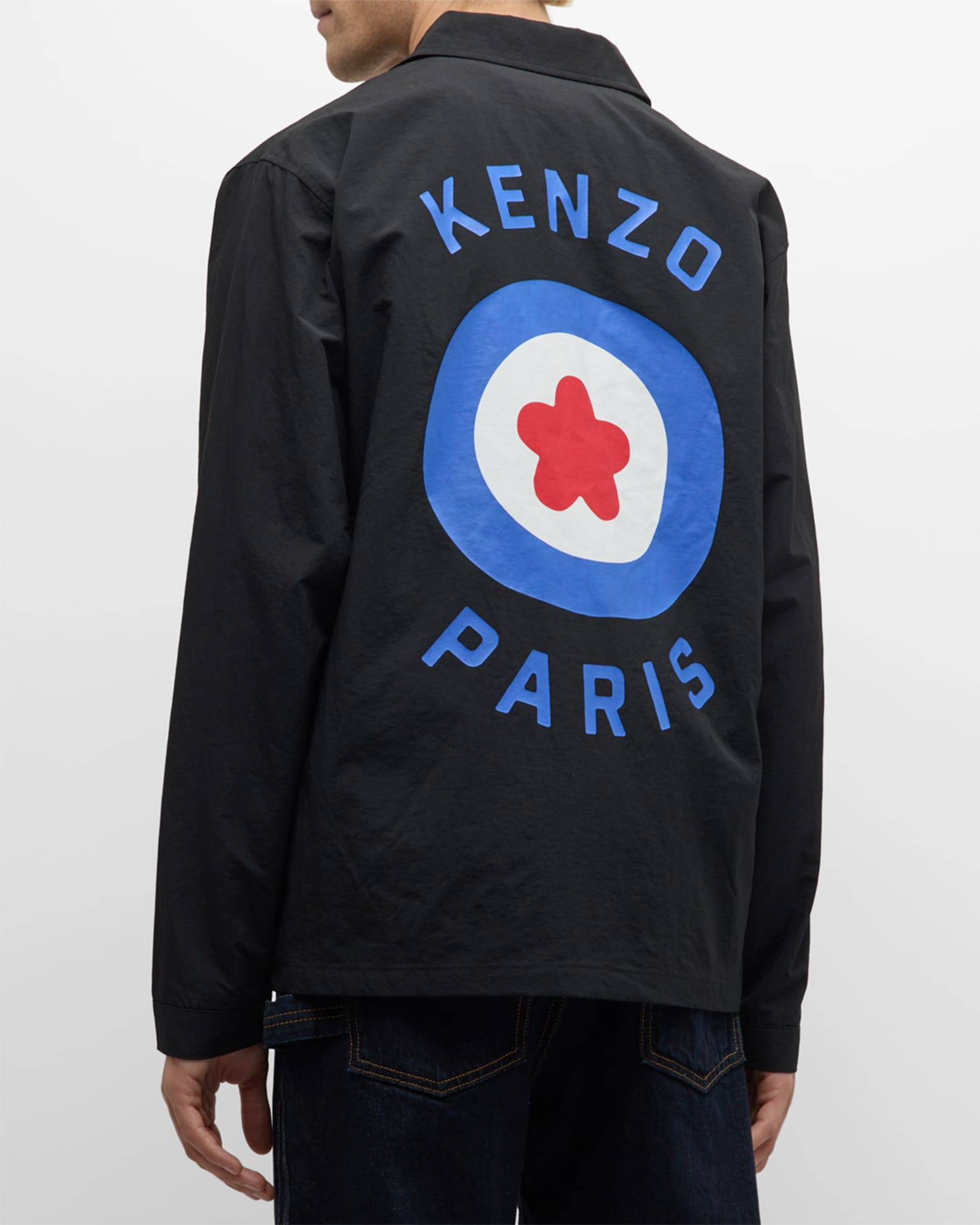 Kenzo Men's Target Logo Coach Jacket | Neiman Marcus