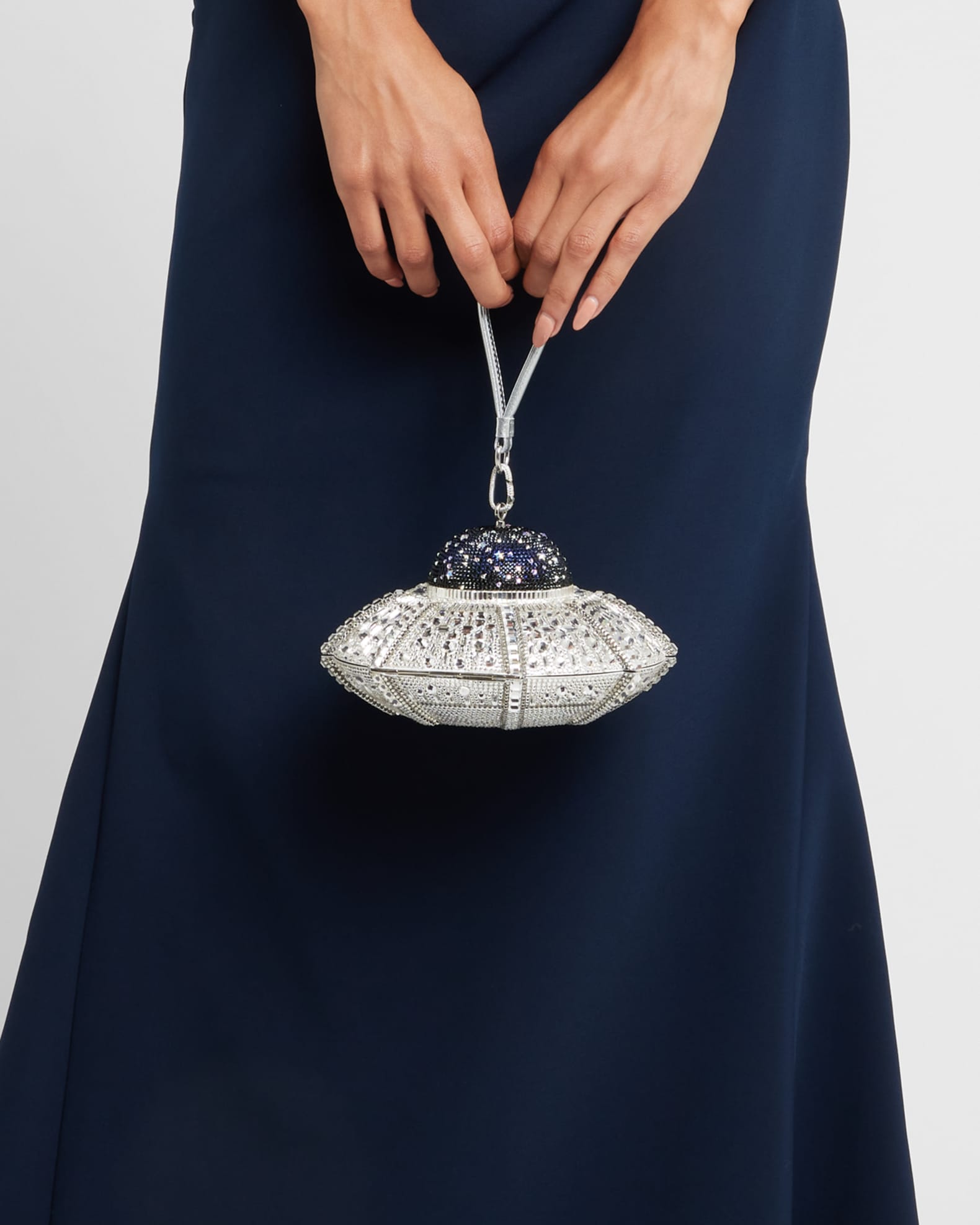 Judith Leiber Couture UFO Orbiter Clutch Bag With Removable Wristlet ...