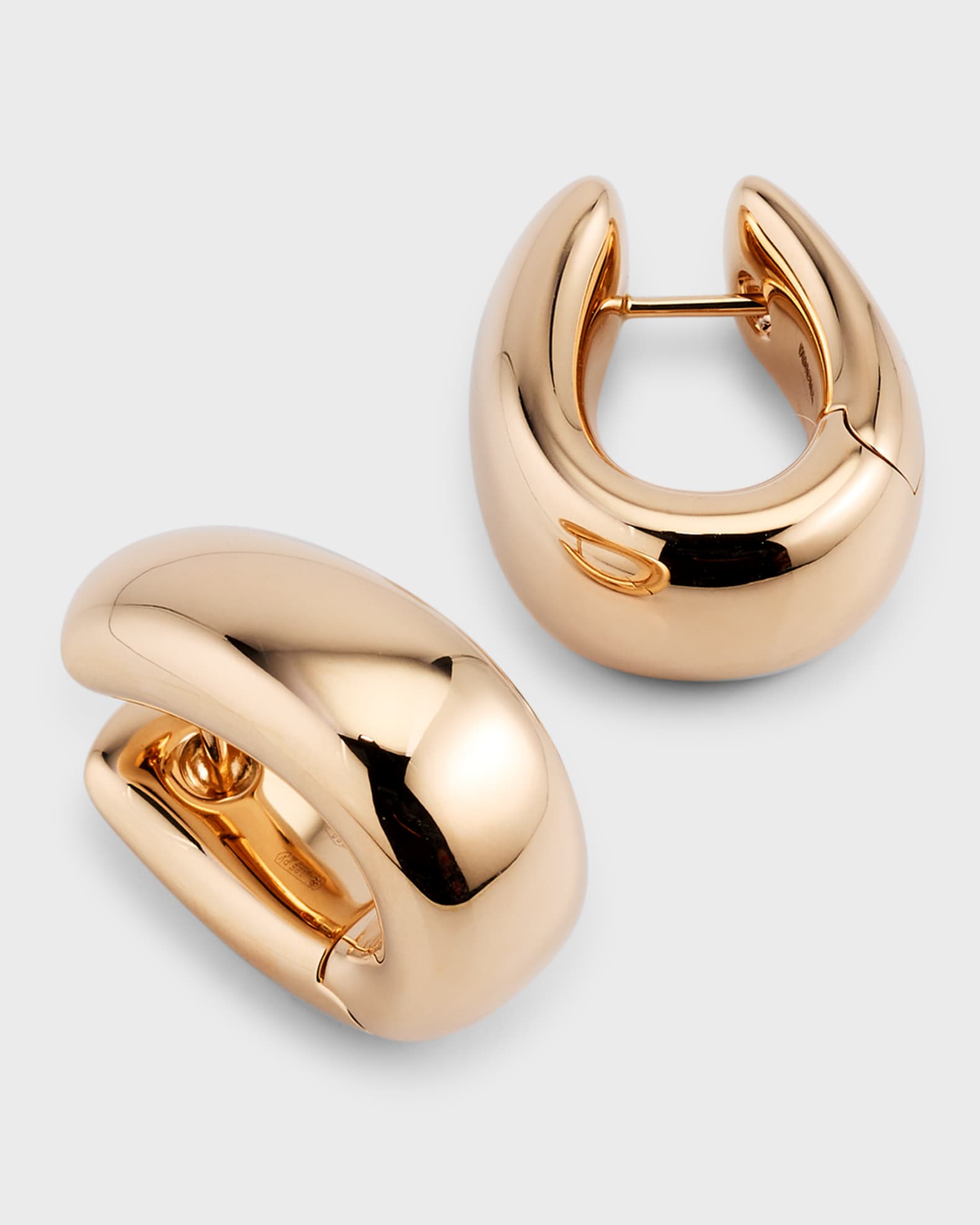 Pomellato Iconica 18K Rose Gold Small Hoop Earrings | Neiman Marcus