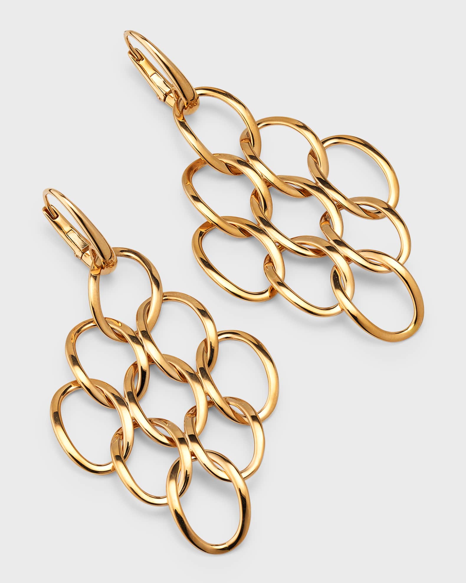 Pomellato Brera Link 18K Rose Gold Chandelier Earrings | Neiman Marcus