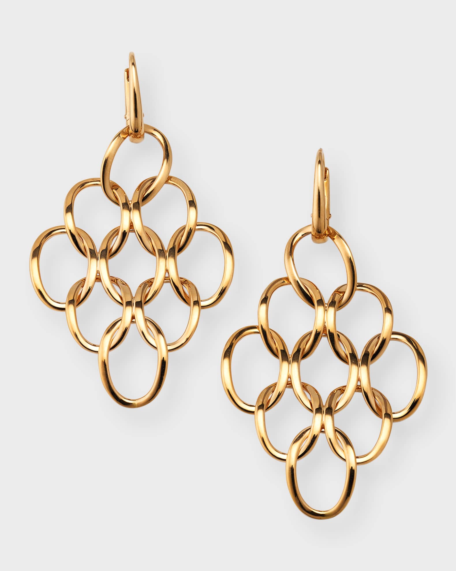 Pomellato Brera Link 18K Rose Gold Chandelier Earrings | Neiman Marcus