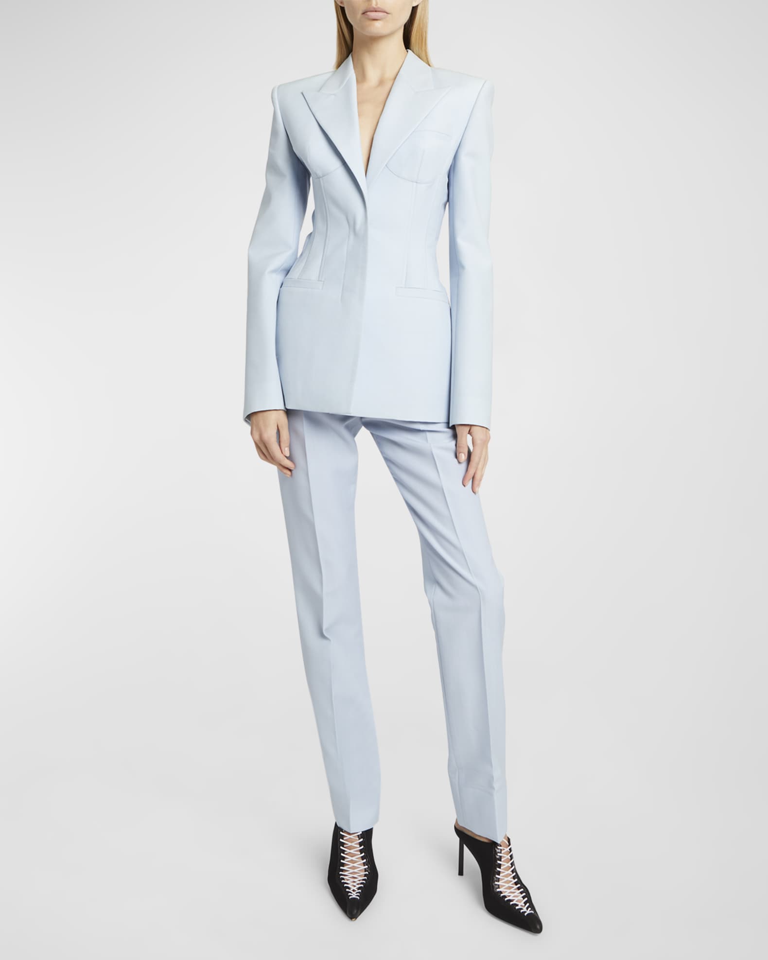 Tailored Bustier Seam Detailed Suit | Neiman Marcus