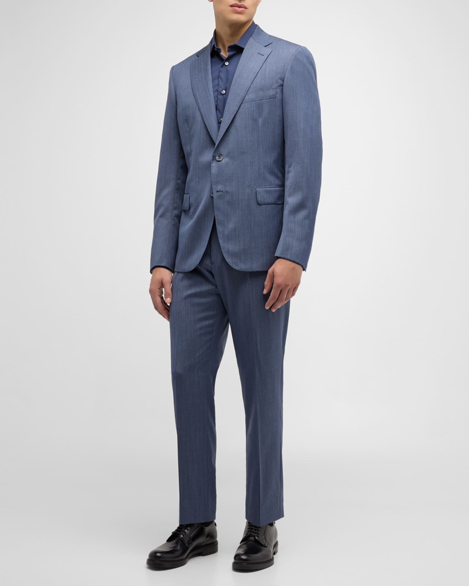 Brioni Men's Chevron Wool Suit | Neiman Marcus