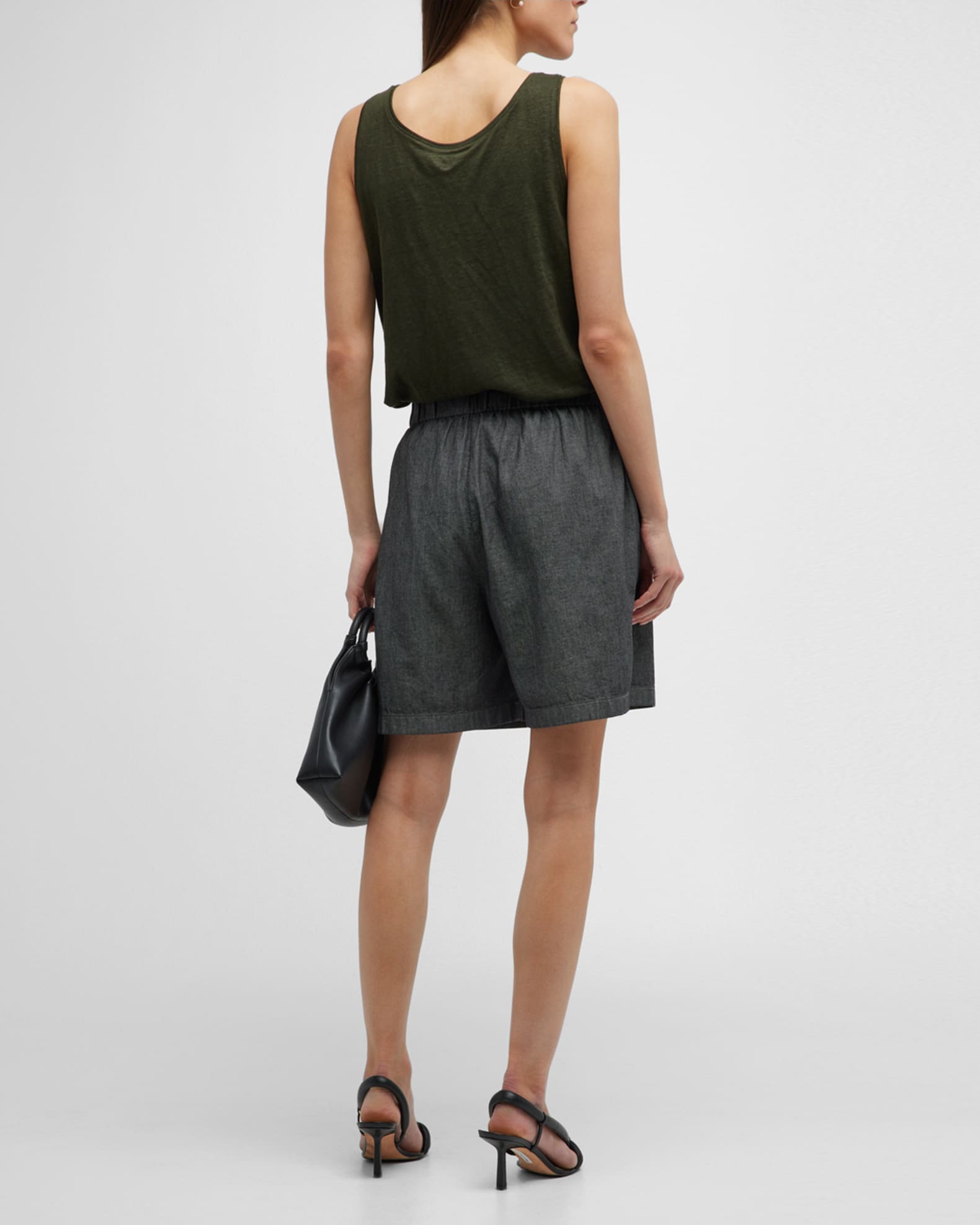 Eileen Fisher Organic Cotton Twill Bermuda Shorts | Neiman Marcus
