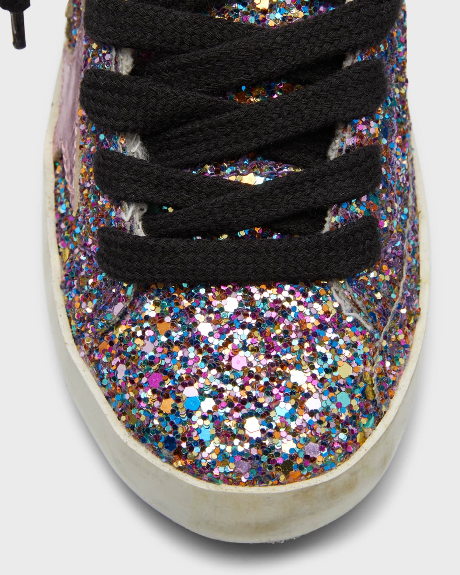 Girl's Superstar Multi Glitter Sneakers | Neiman Marcus