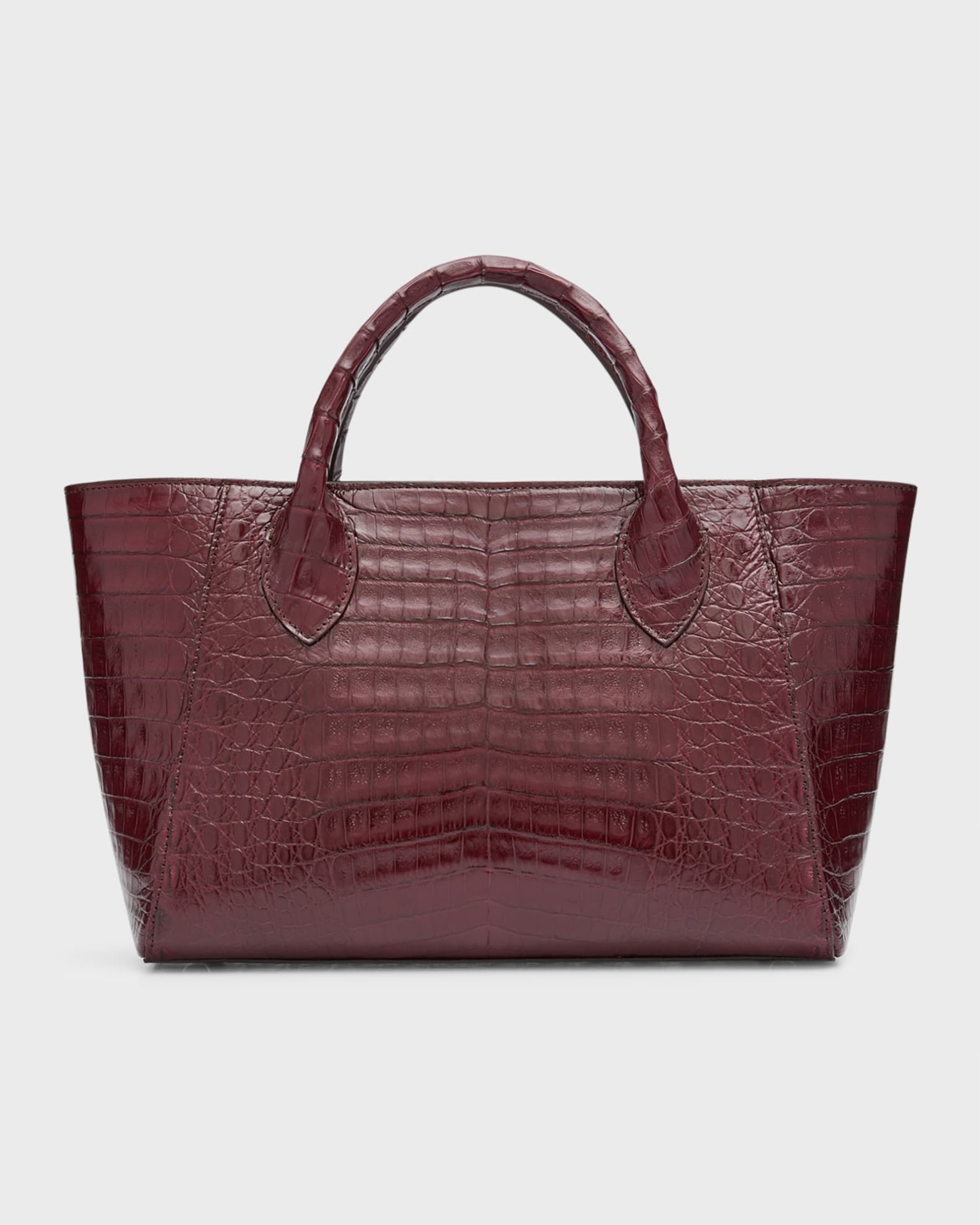 Maria Oliver Virginia Shiny Crocodile Tote Bag | Neiman Marcus