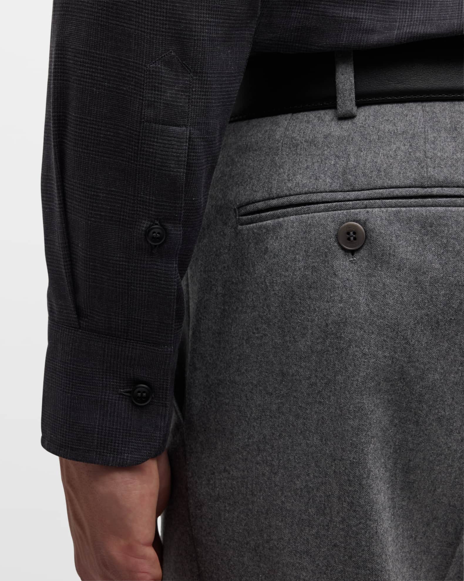 Brioni Men's Micro-Plaid Print Sport Shirt | Neiman Marcus