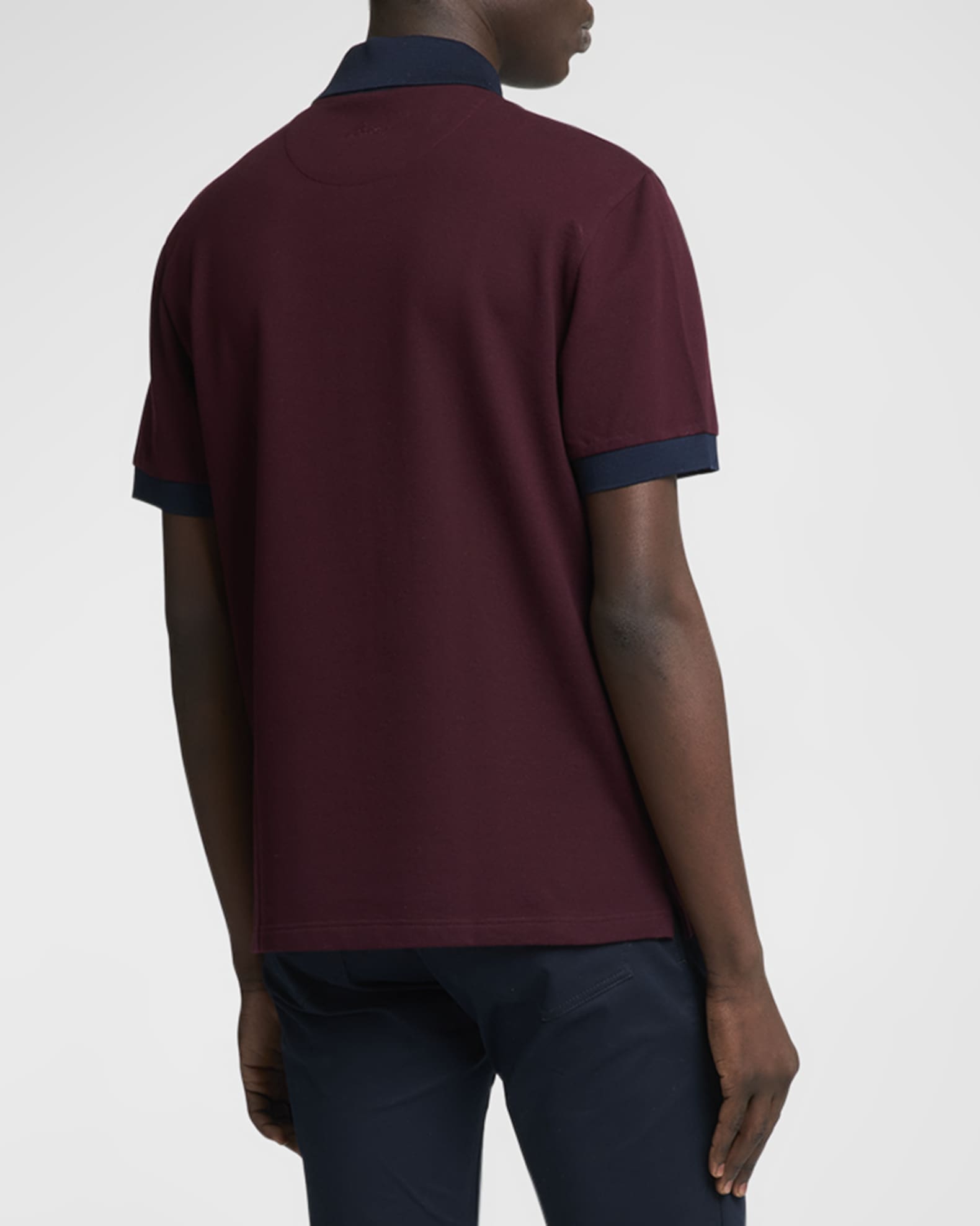 Brioni Men's Two-Tone Polo Shirt | Neiman Marcus