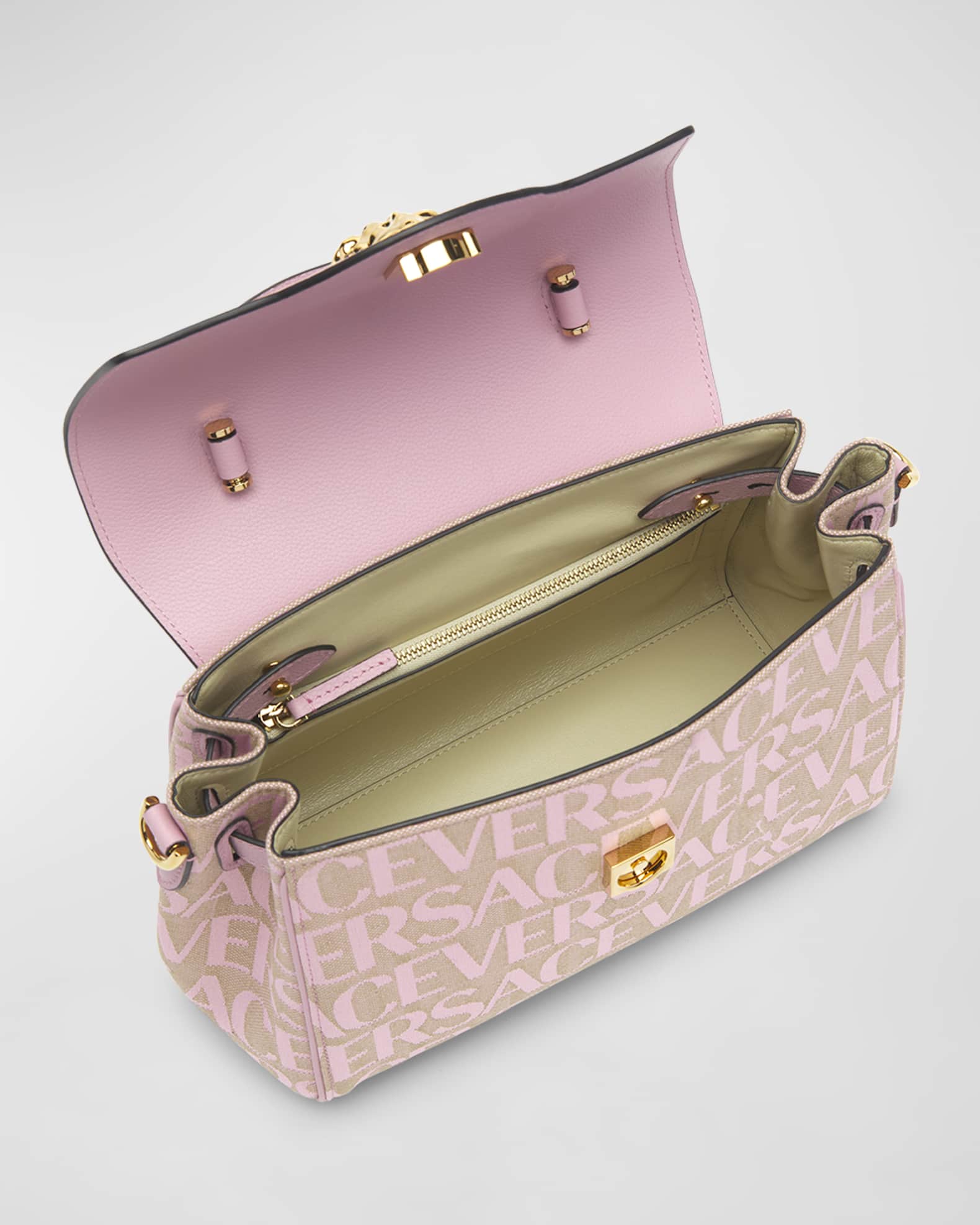 Versace La Medusa Monogram Top-Handle Bag | Neiman Marcus