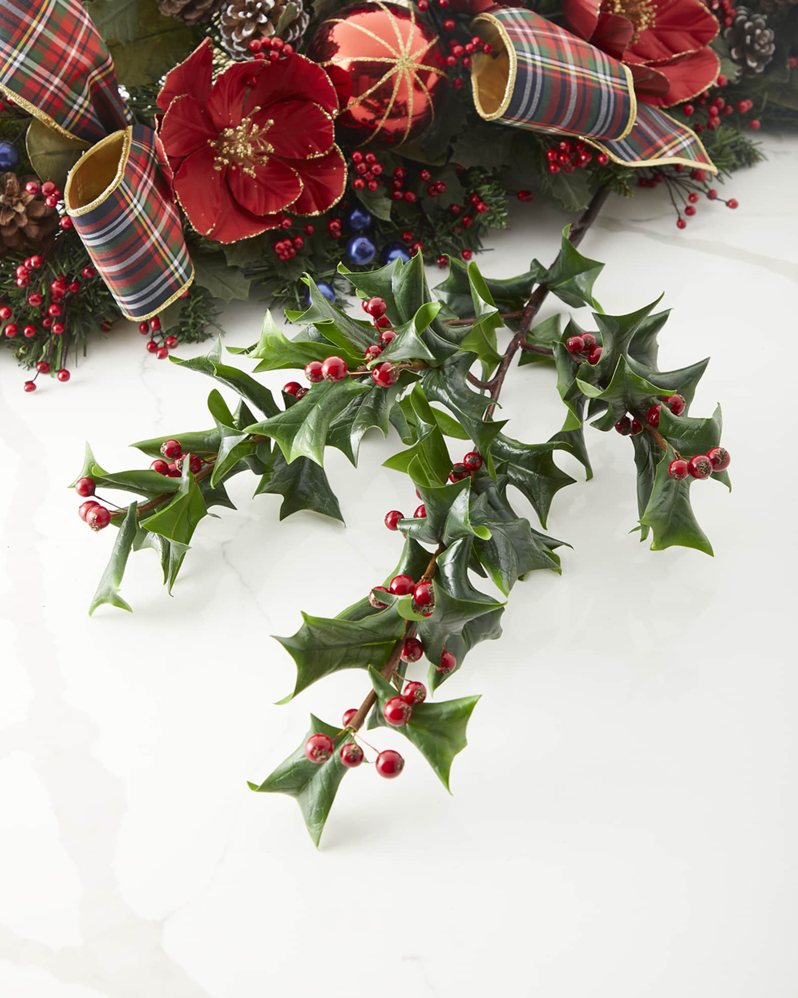 Jim Marvin Holly Berry Holiday Spray | Neiman Marcus