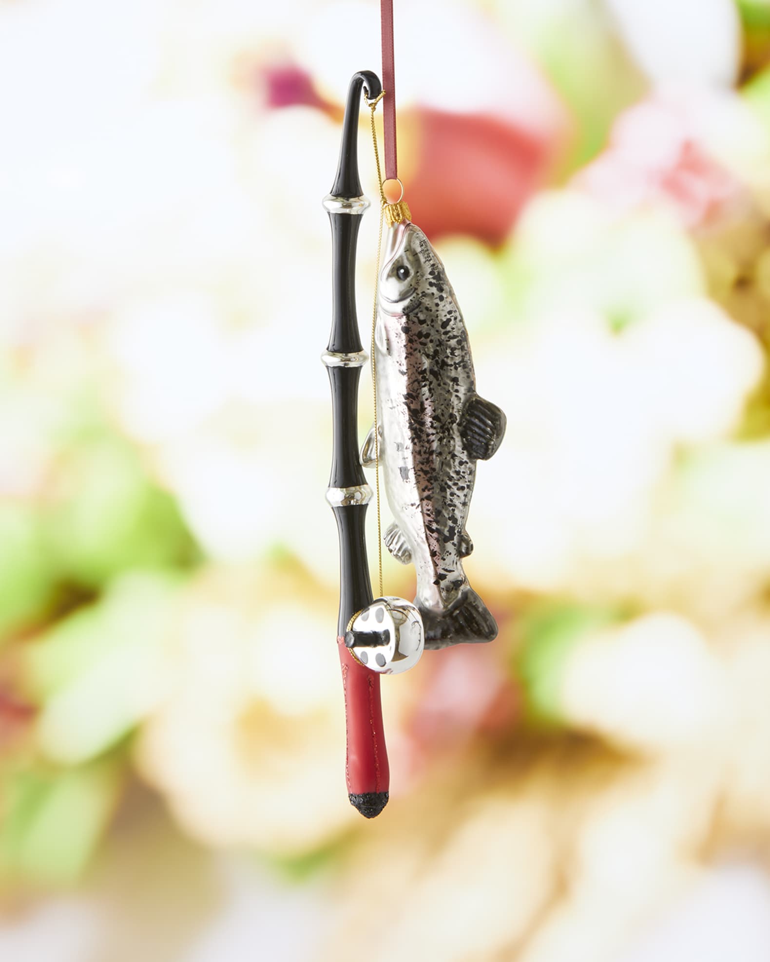 Neiman Marcus Fishing Rod With Fish Christmas Ornament | Neiman Marcus