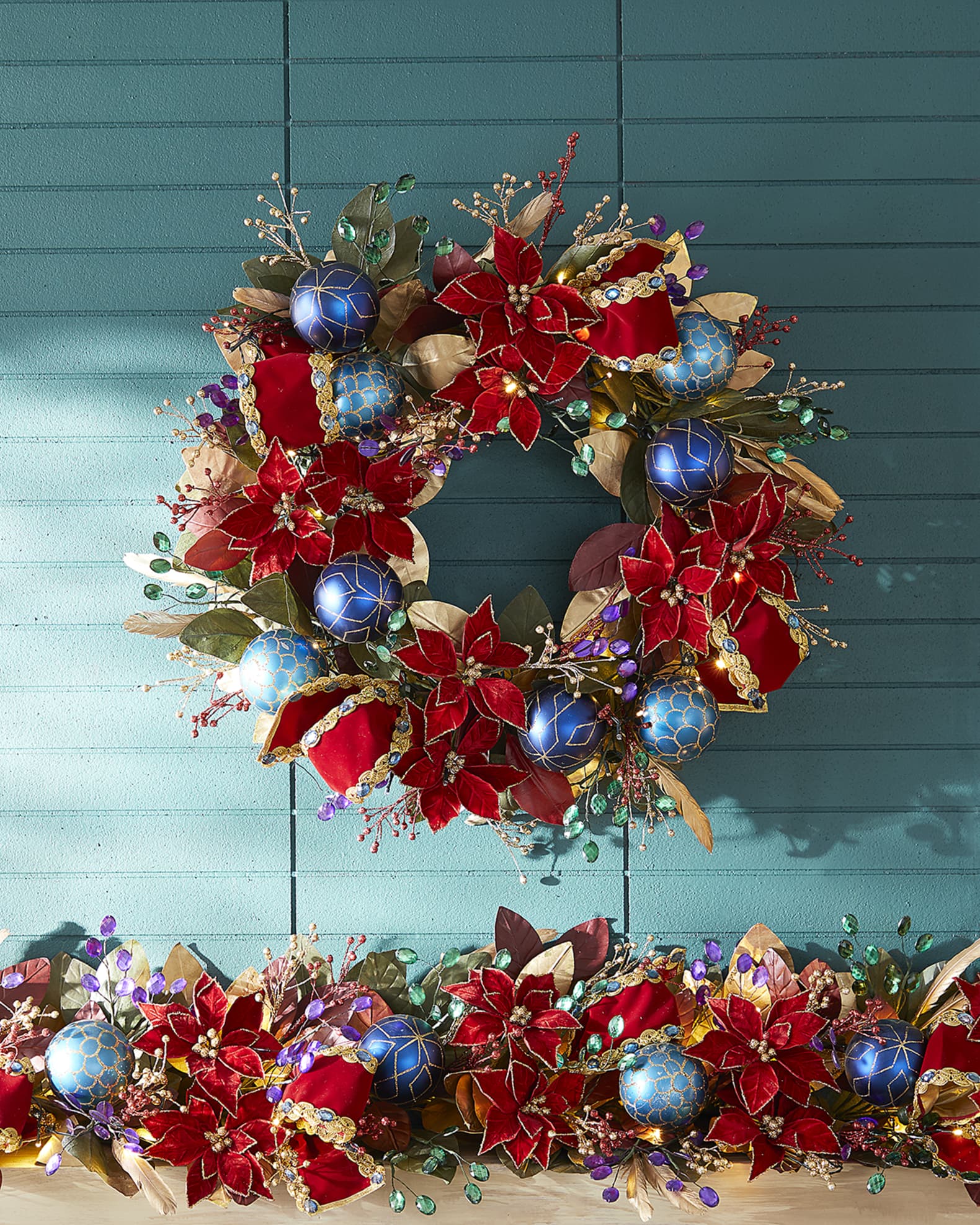 Neiman Marcus Spiritual 28" Pre-Lit Wreath | Neiman Marcus
