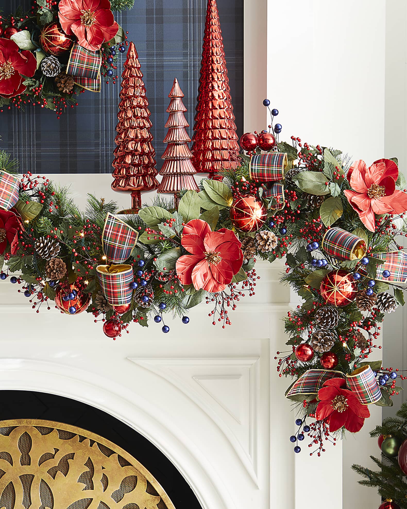 Neiman Marcus Classic Pre-Lit Christmas Garland, 6' | Neiman Marcus