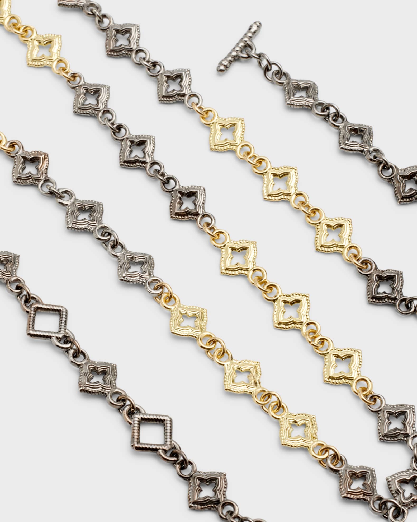 Armenta Old World Mini Scroll Necklace in 18K Gold and Silver | Neiman ...