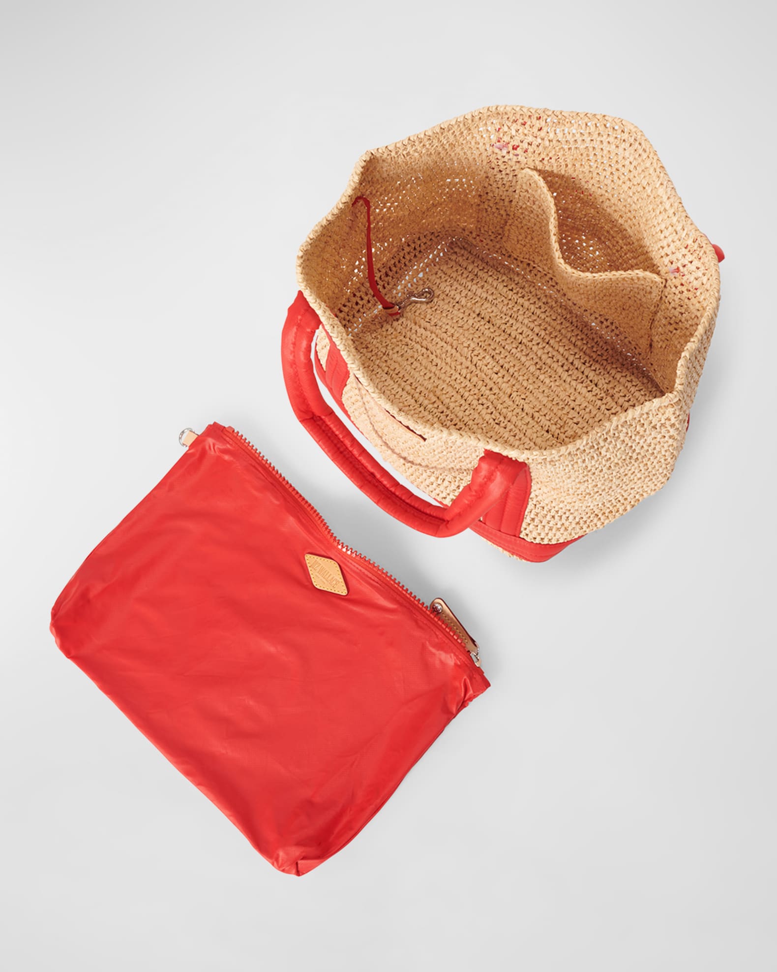 MZ WALLACE Small Raffia Beach Tote Bag | Neiman Marcus