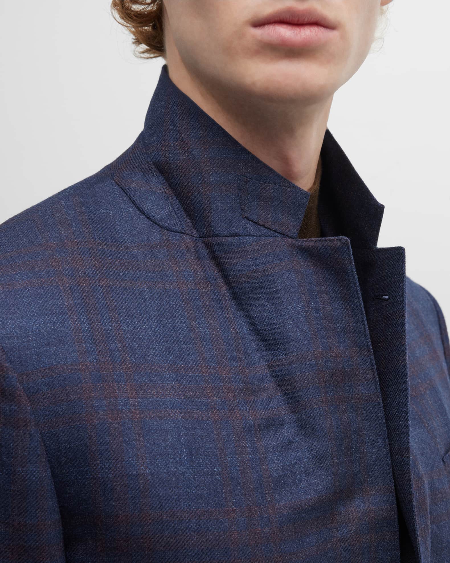ZEGNA Men's Check Wool Sport Coat | Neiman Marcus