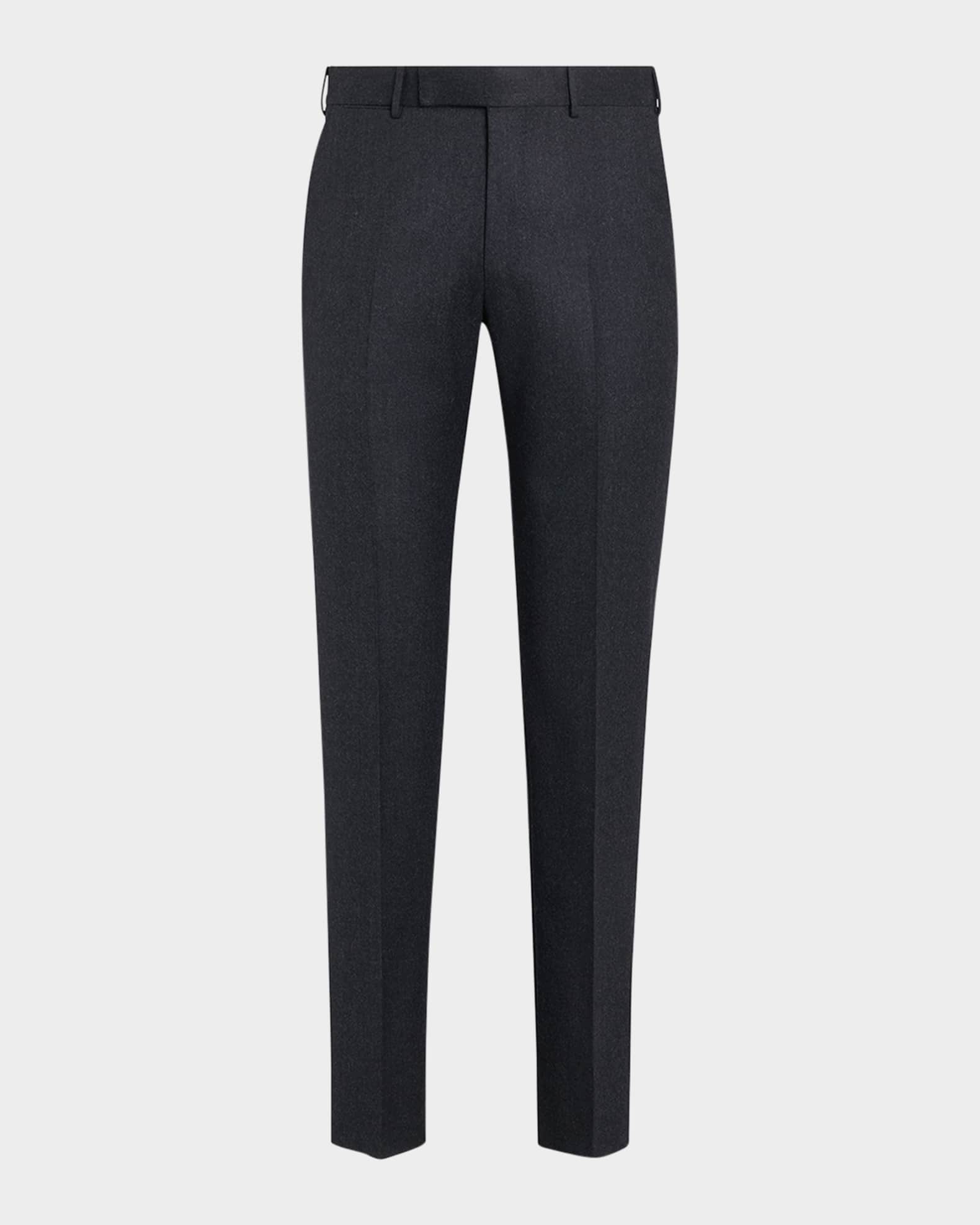 ZEGNA Men's Wool Flannel Pants | Neiman Marcus