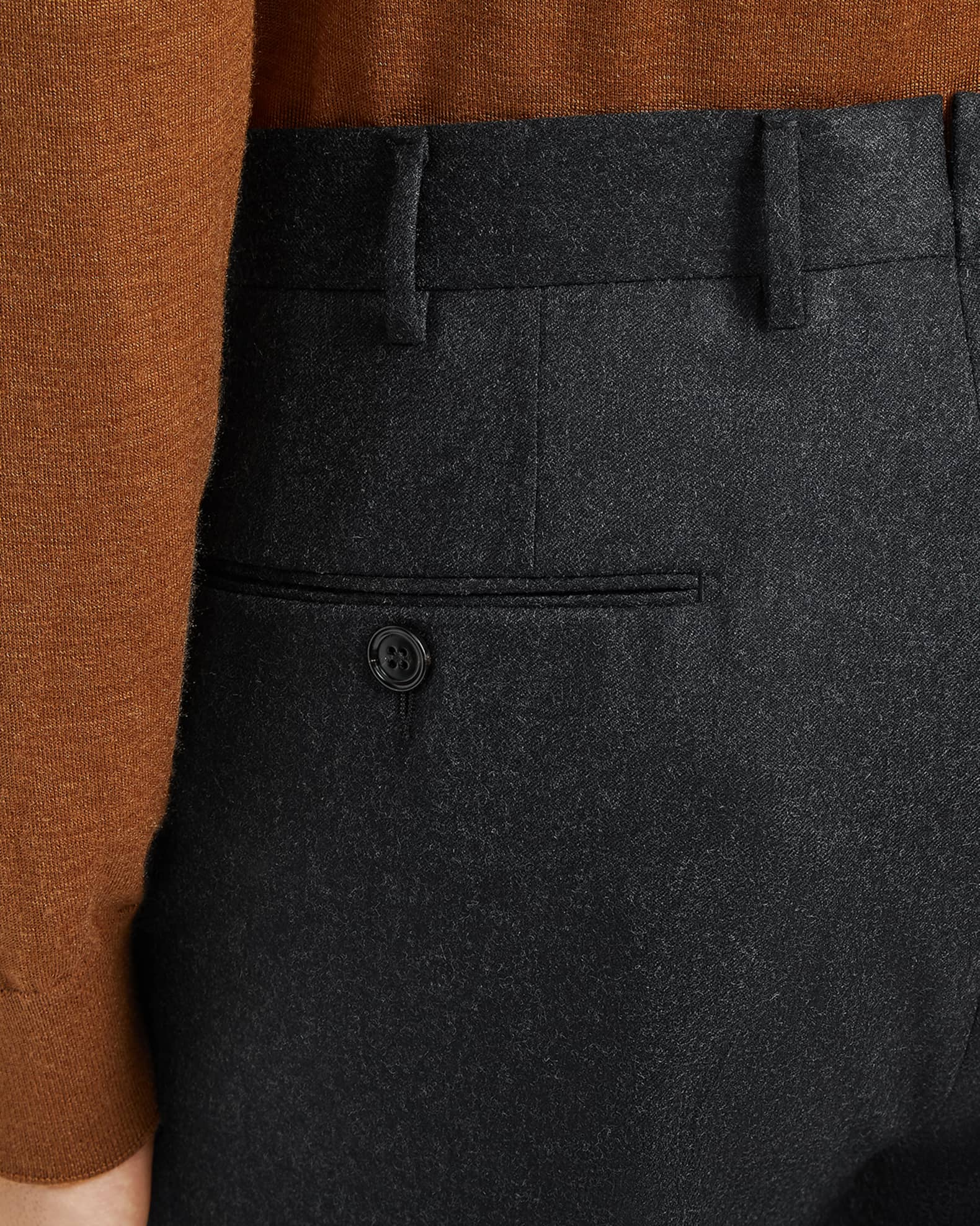 ZEGNA Men's Wool Flannel Pants | Neiman Marcus